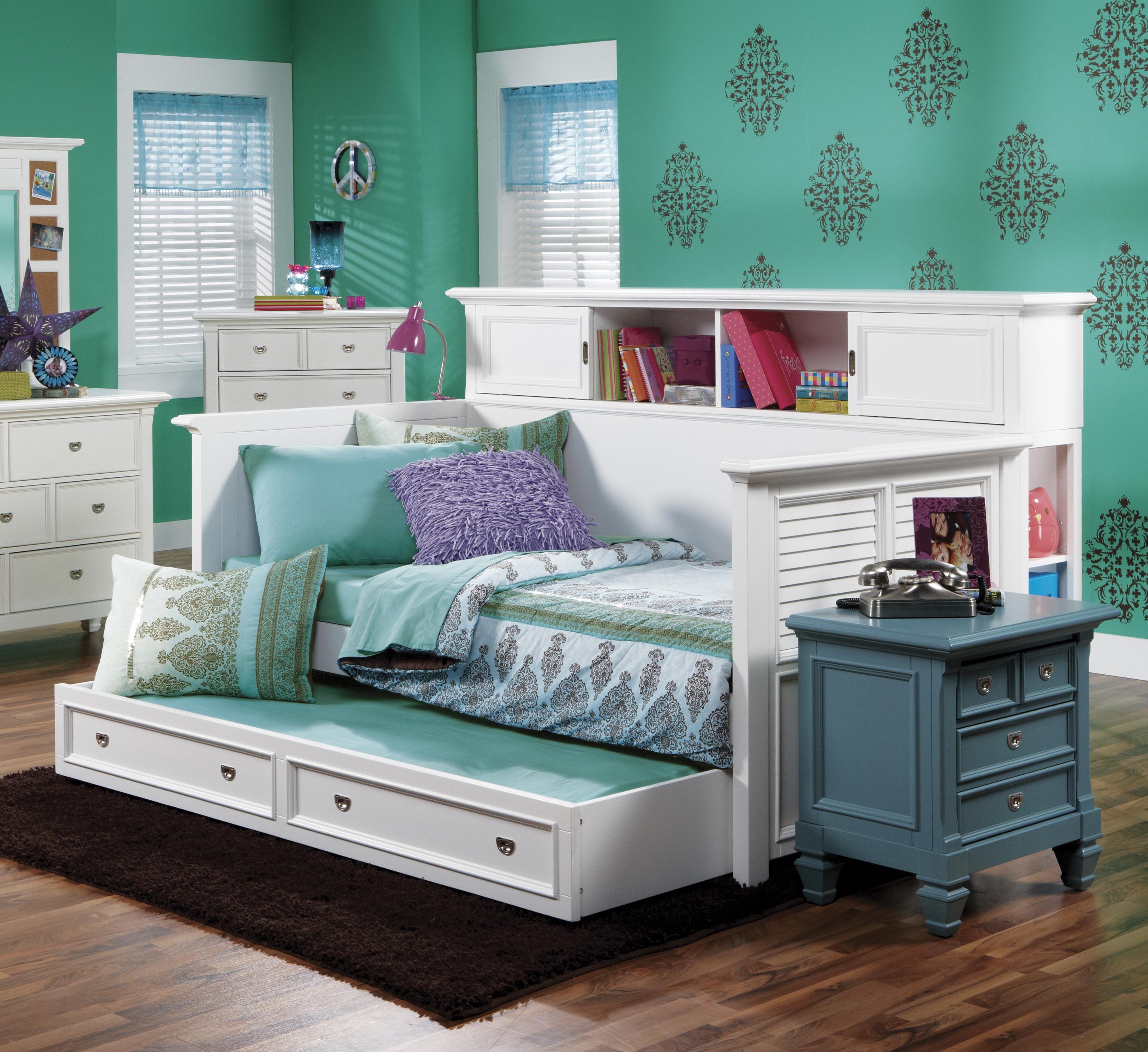 Holland House Belmar Youth Bookcase Day Bed with Louvre Panels and ...