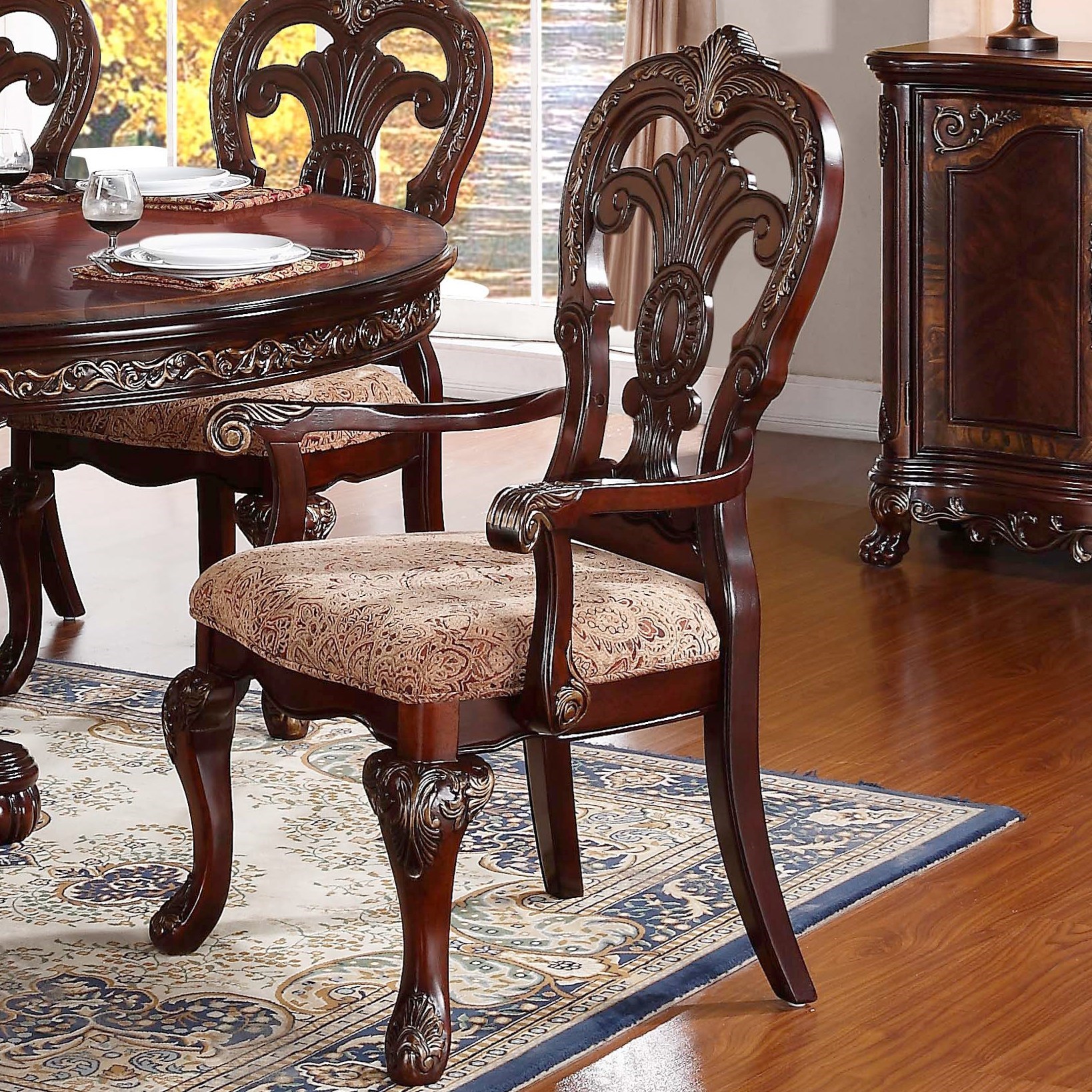 Homelegance Furniture Deryn Park 2243A Traditional Dining Arm Chair ...