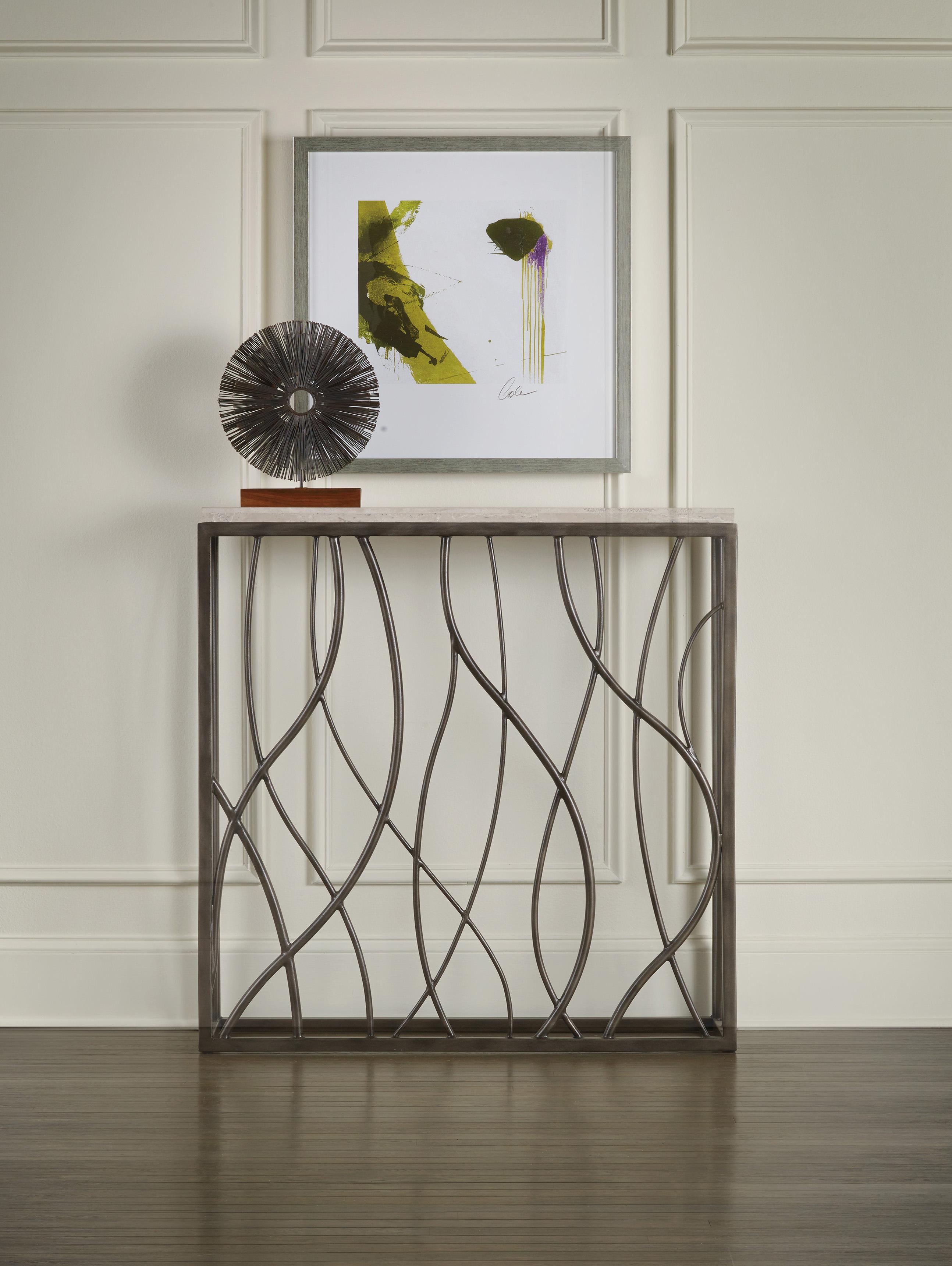 Hooker Furniture Living Room Accents 5373-85001 Thin Metal Console ...