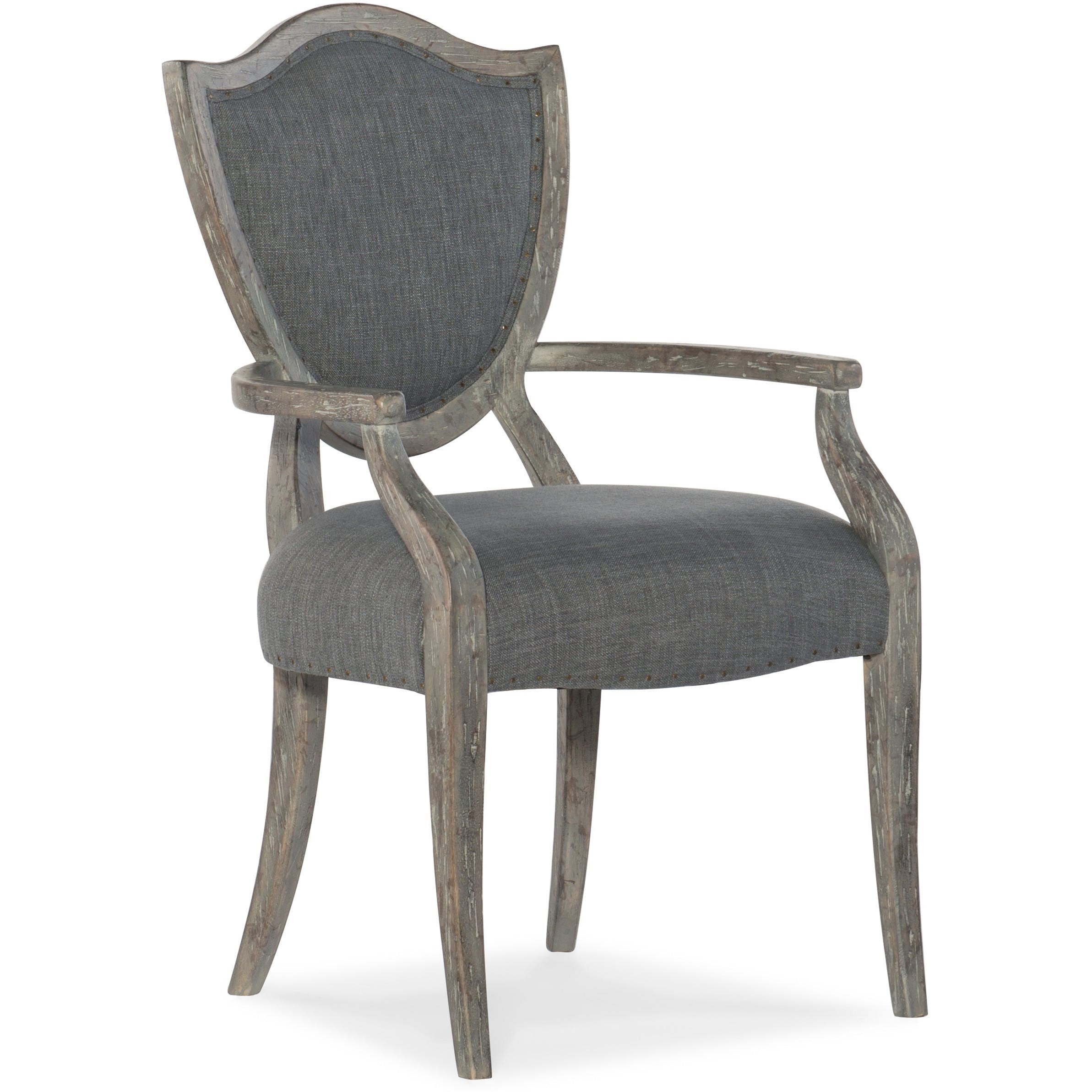 Hamilton Home Beaumont Relaxed Vintage Shield-Back Arm Chair | Sprintz ...