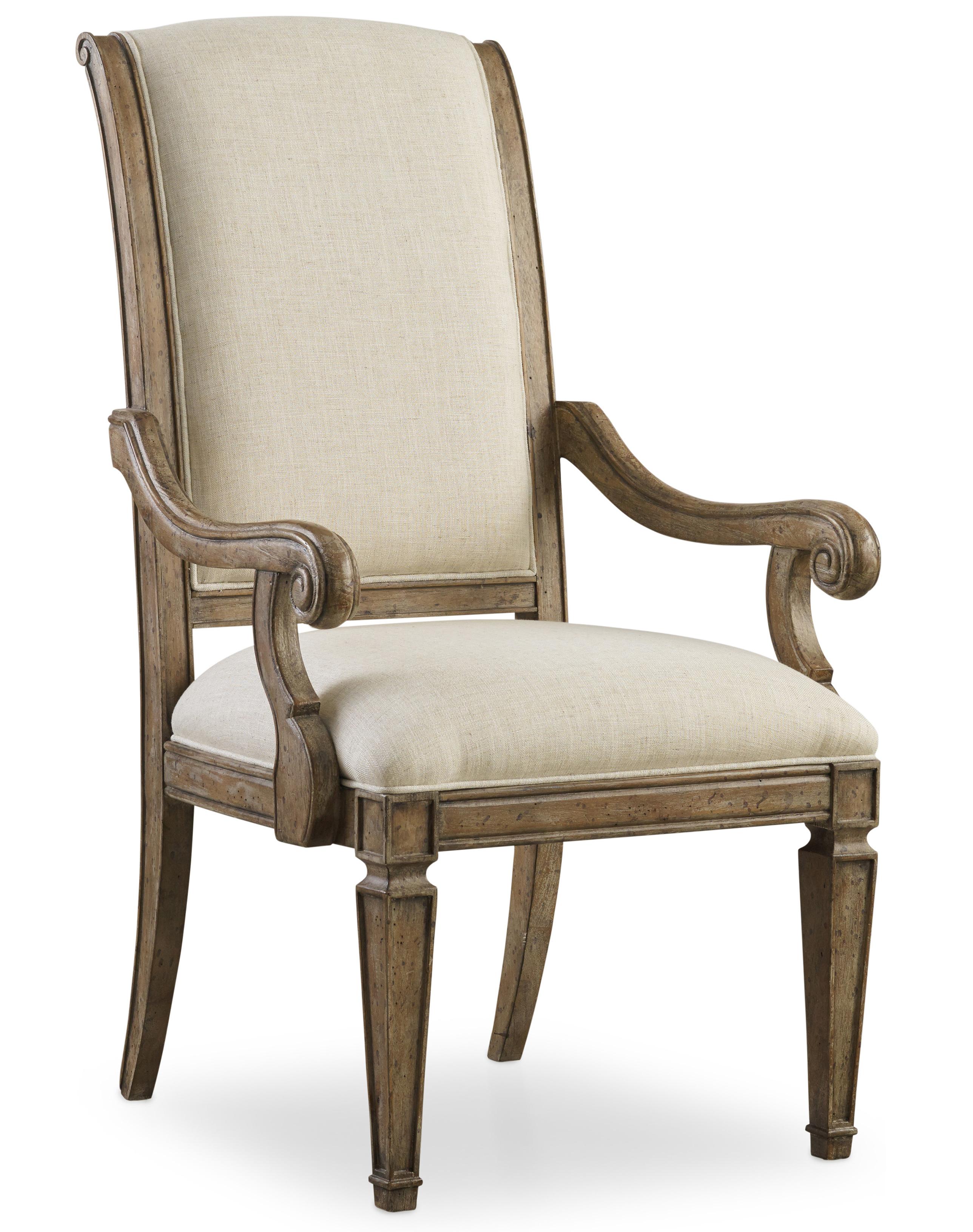 Hooker Furniture Solana Upholstered Arm Chair with Scroll Arms ...