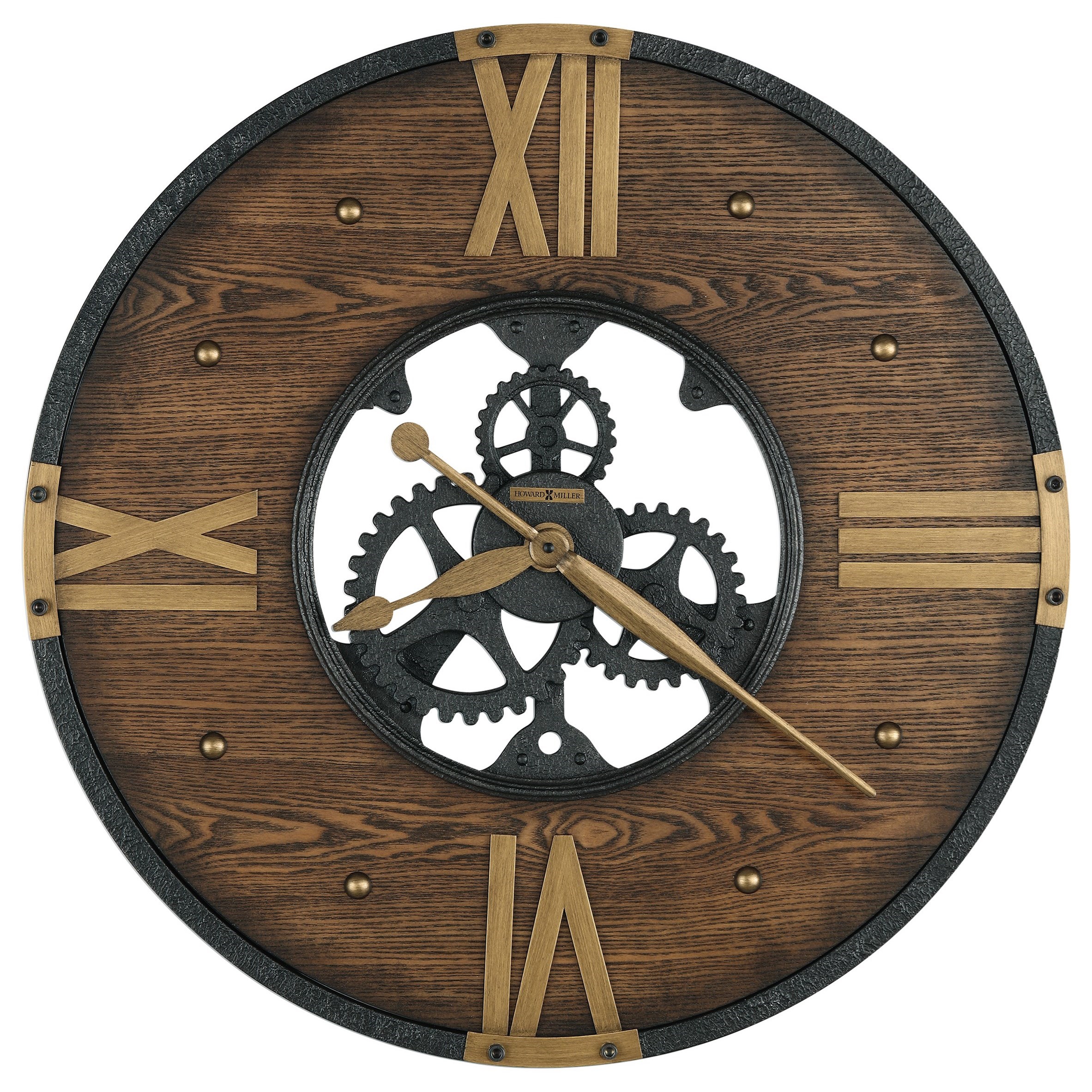 Howard Miller Wall Clocks Murano Round Wrought Iron Wall Clock ...