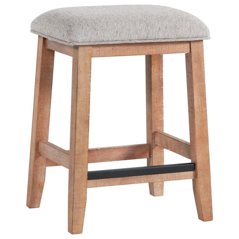 Intercon Highland Relaxed Vintage Backless Counter Height Stool with ...