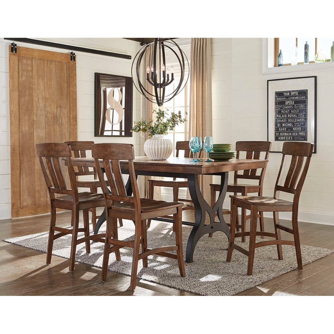 Intercon The District Gathering Height Dining Table with Leaf | Wayside ...