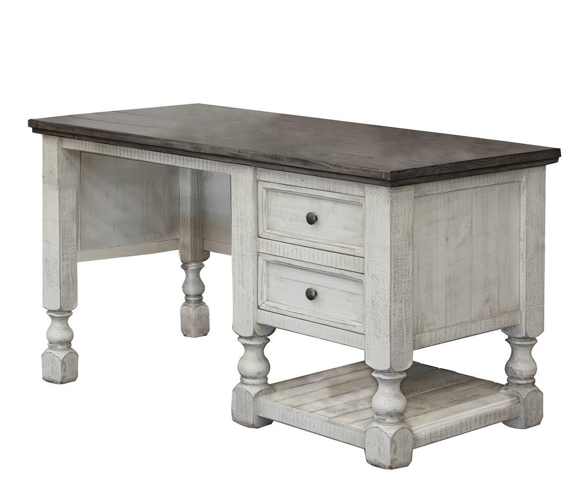 International Furniture Direct Stone Relaxed Vintage Desk with 2 ...