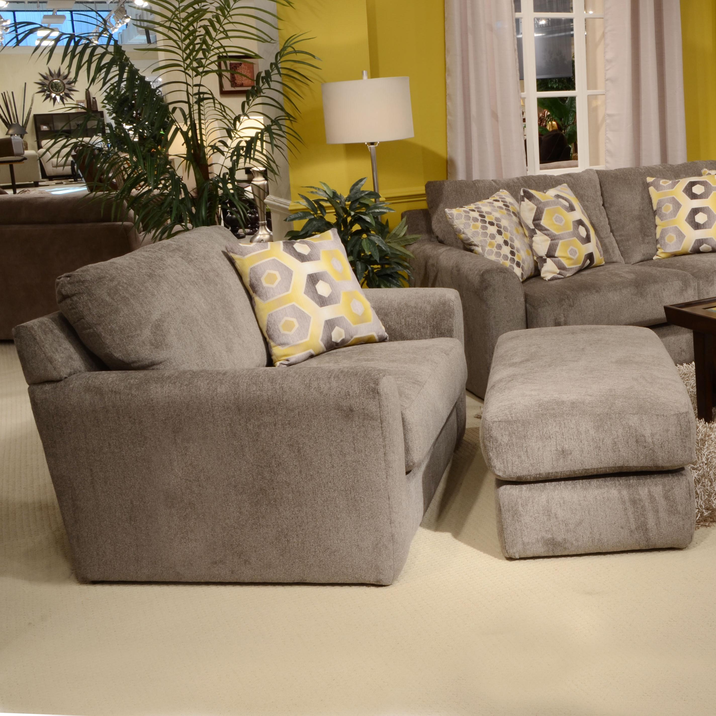 Download Chair And A Half With Ottoman Gif