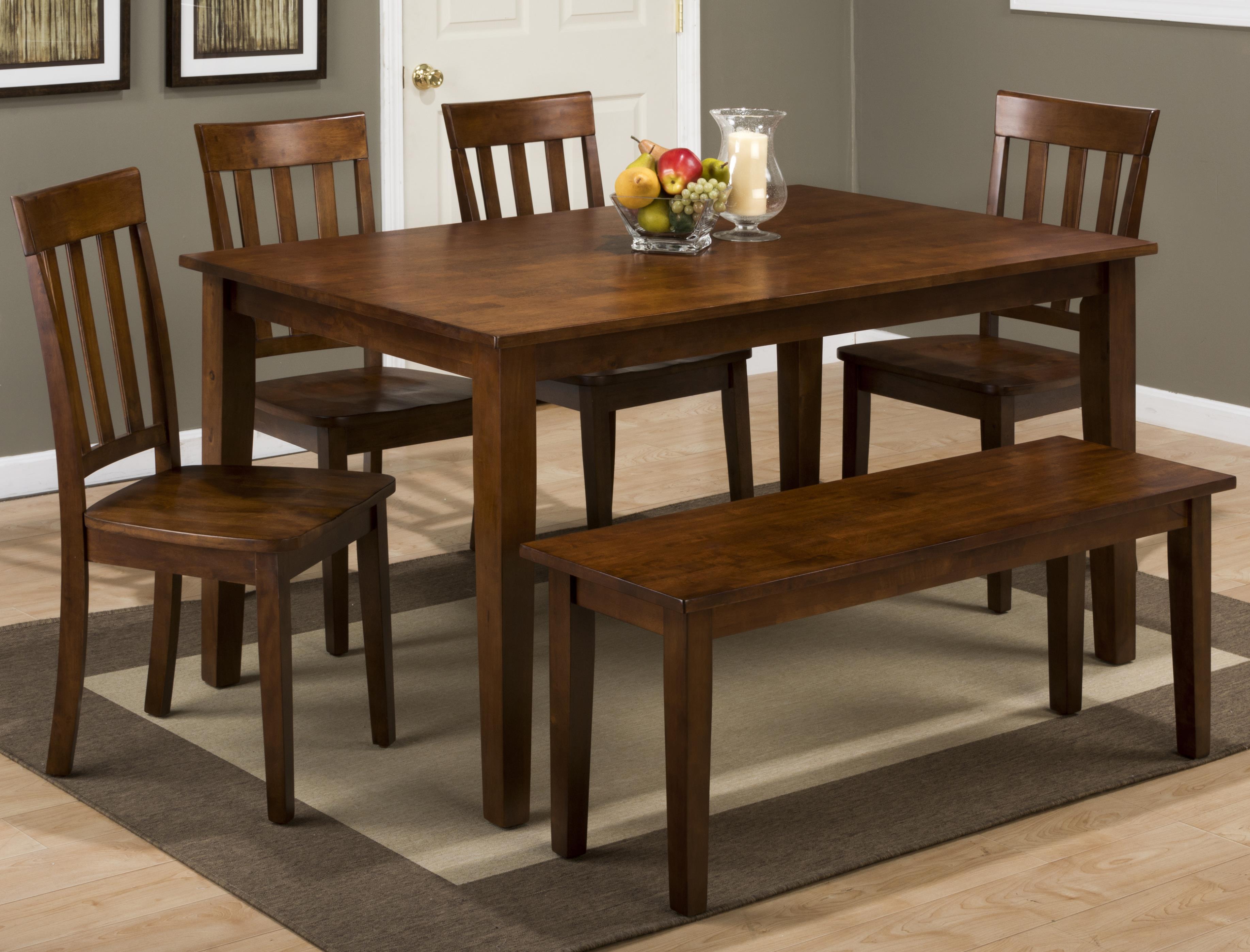 Jofran Simplicity Rectangle Dining Table and ("X" Back) Chair Set with ...