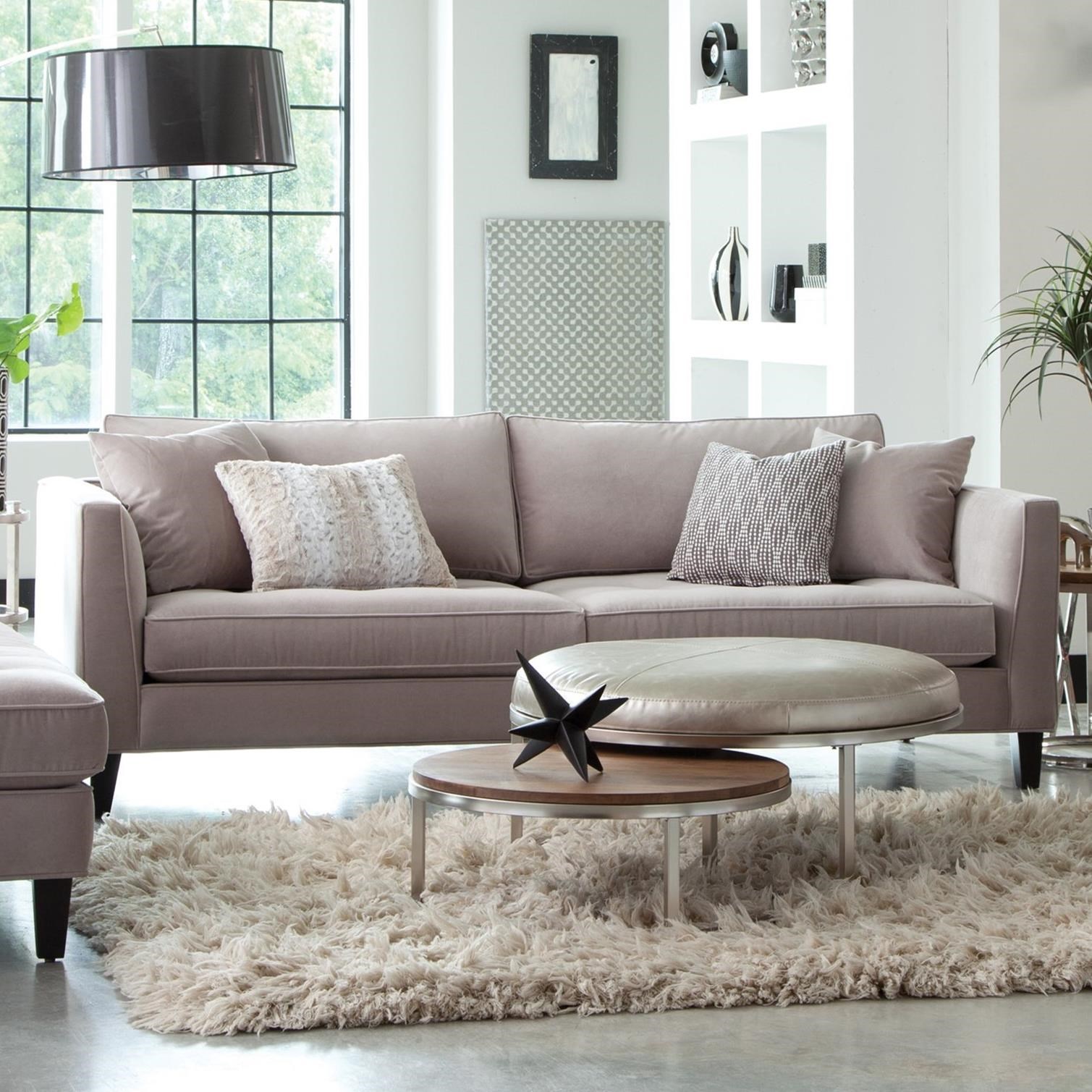 Jonathan Louis Calista 010-70 TAUPE Modern Estate Sofa with Tufted Seat ...