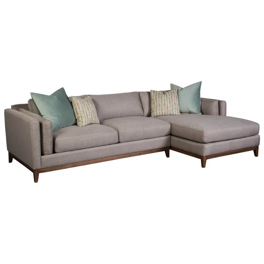 Jonathan Louis Kelsey 347-35L+82R Modern Sofa with Chaise and Pillow ...