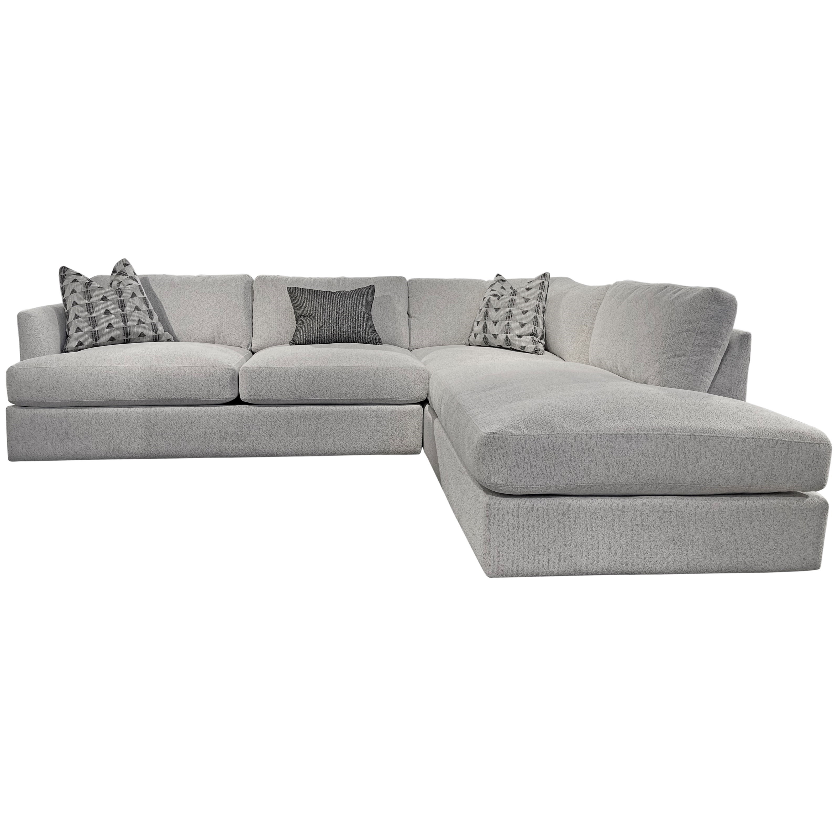 Jonathan Louis Leon 1020-35L+28R-Farina Oatmeal Contemporary Sectional ...