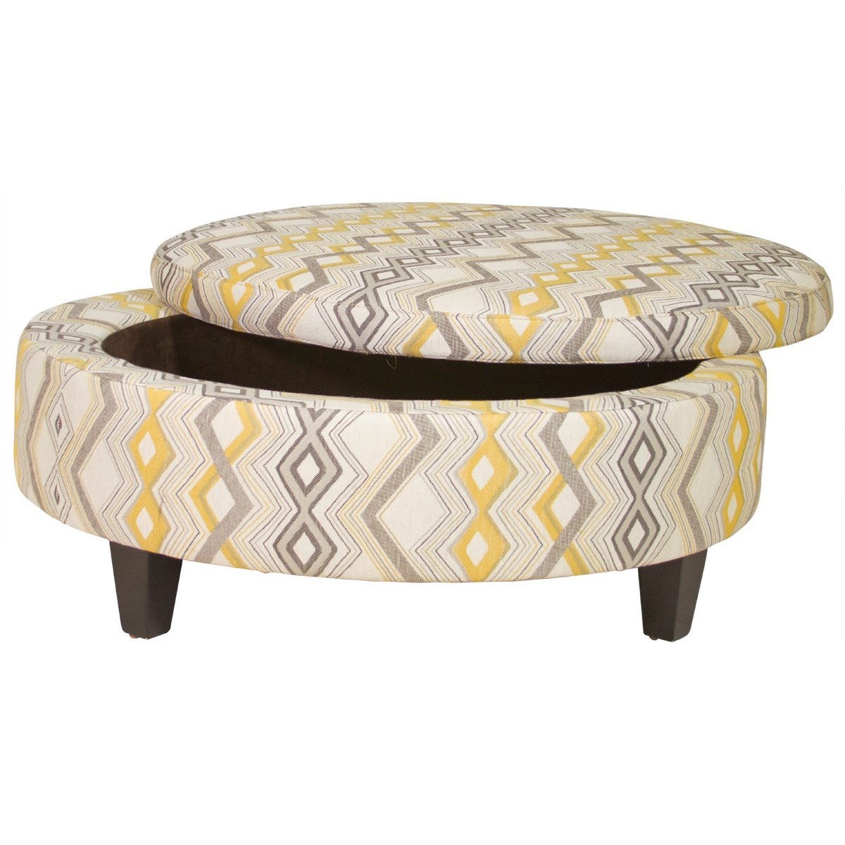 Jonathan Louis Ottomans 02362 Large Round Storage Ottoman | Thornton ...