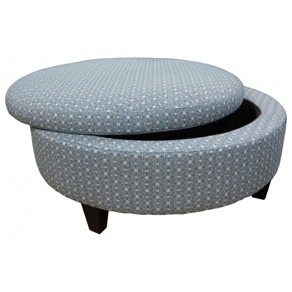 Marcus Daniels Ottomans Large Round Storage Ottoman | Sprintz Furniture ...