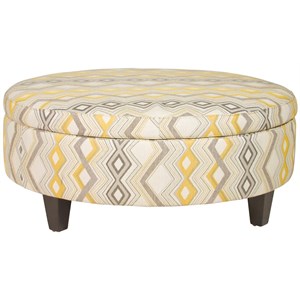 Jonathan Louis Ottomans 02362 Large Round Storage Ottoman | Thornton ...