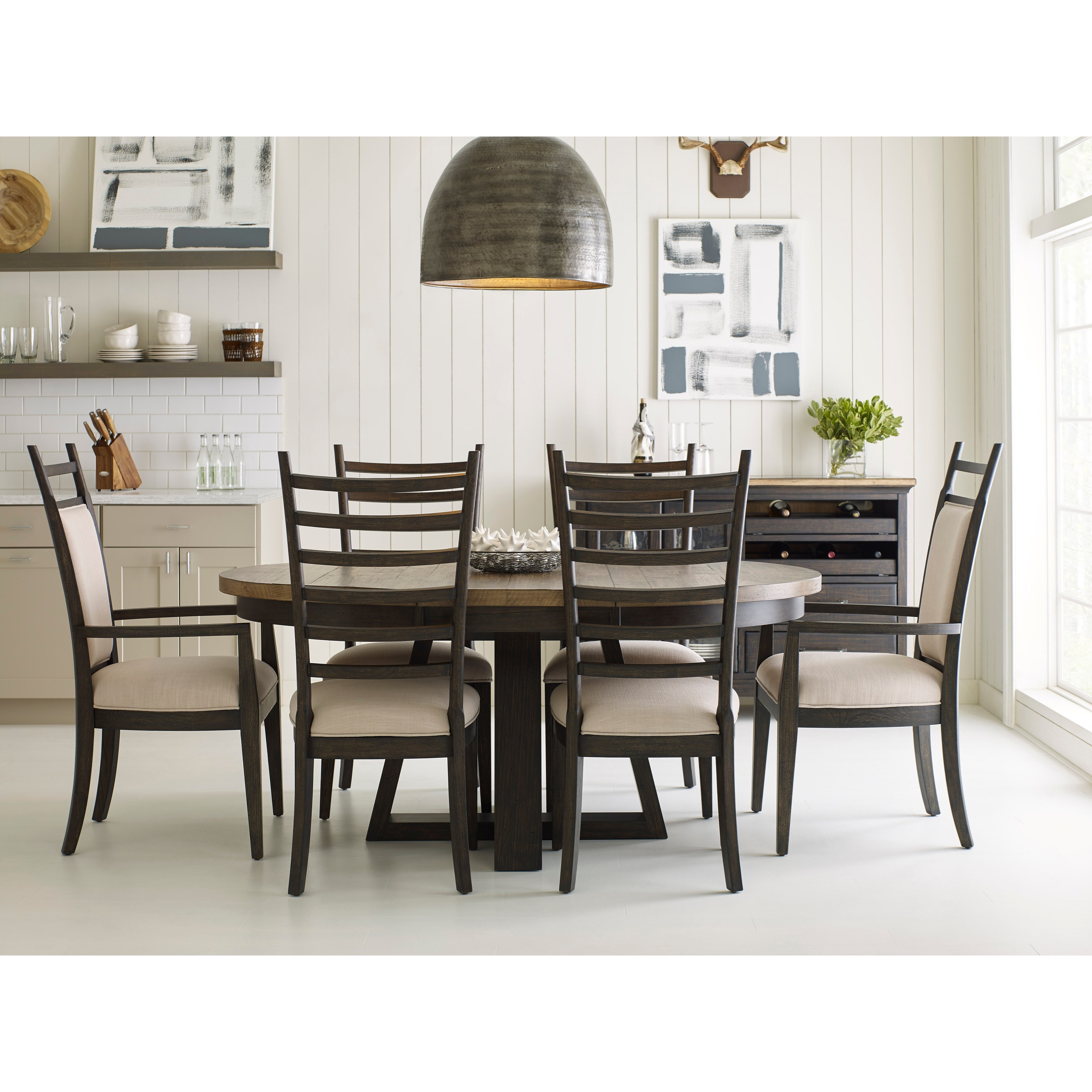 Kincaid Furniture Plank Road 706-701C Button Solid Wood Dining Table ...