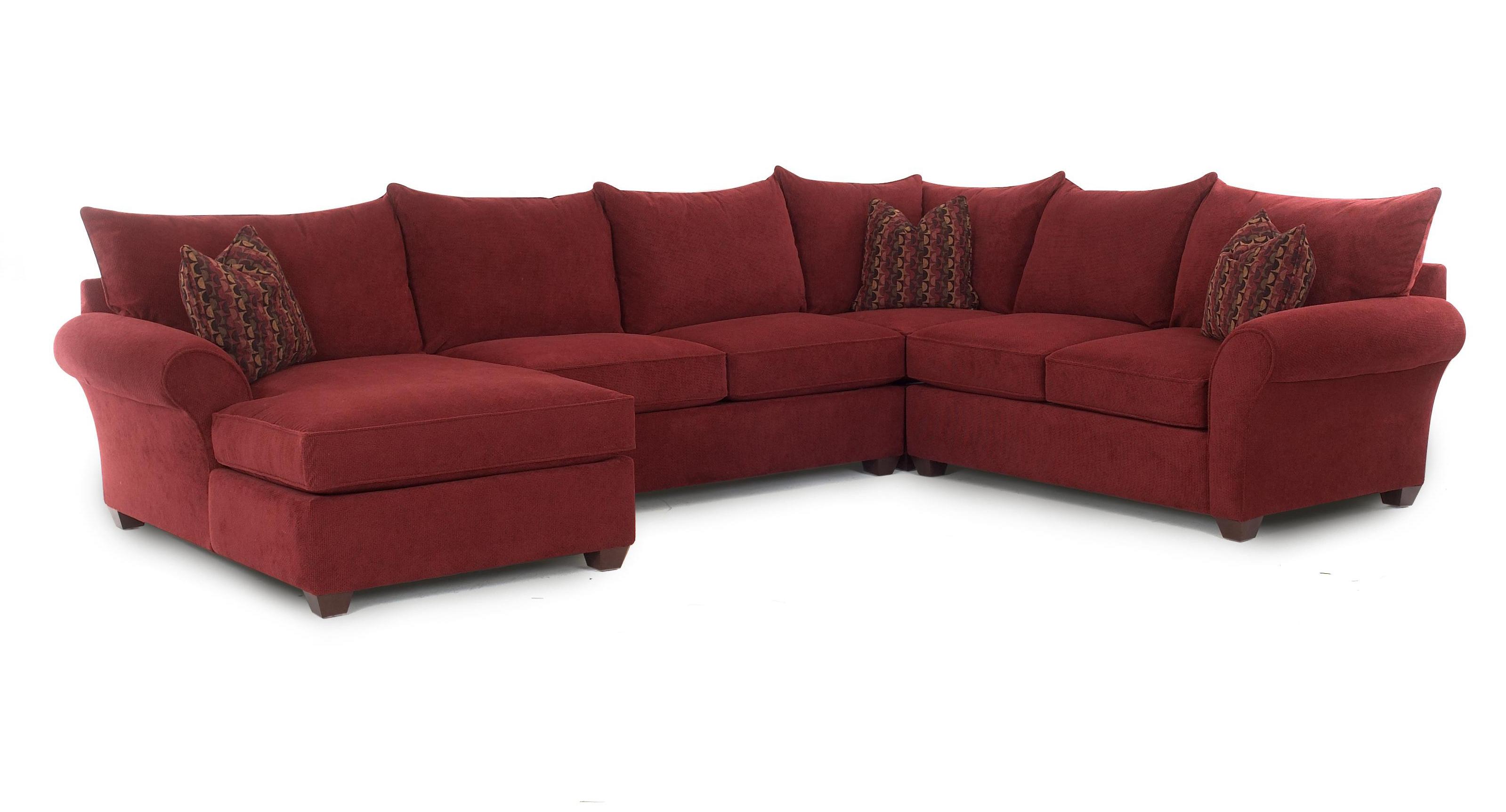 Klaussner Fletcher Sectional Sofa with Chaise | Dunk & Bright Furniture ...