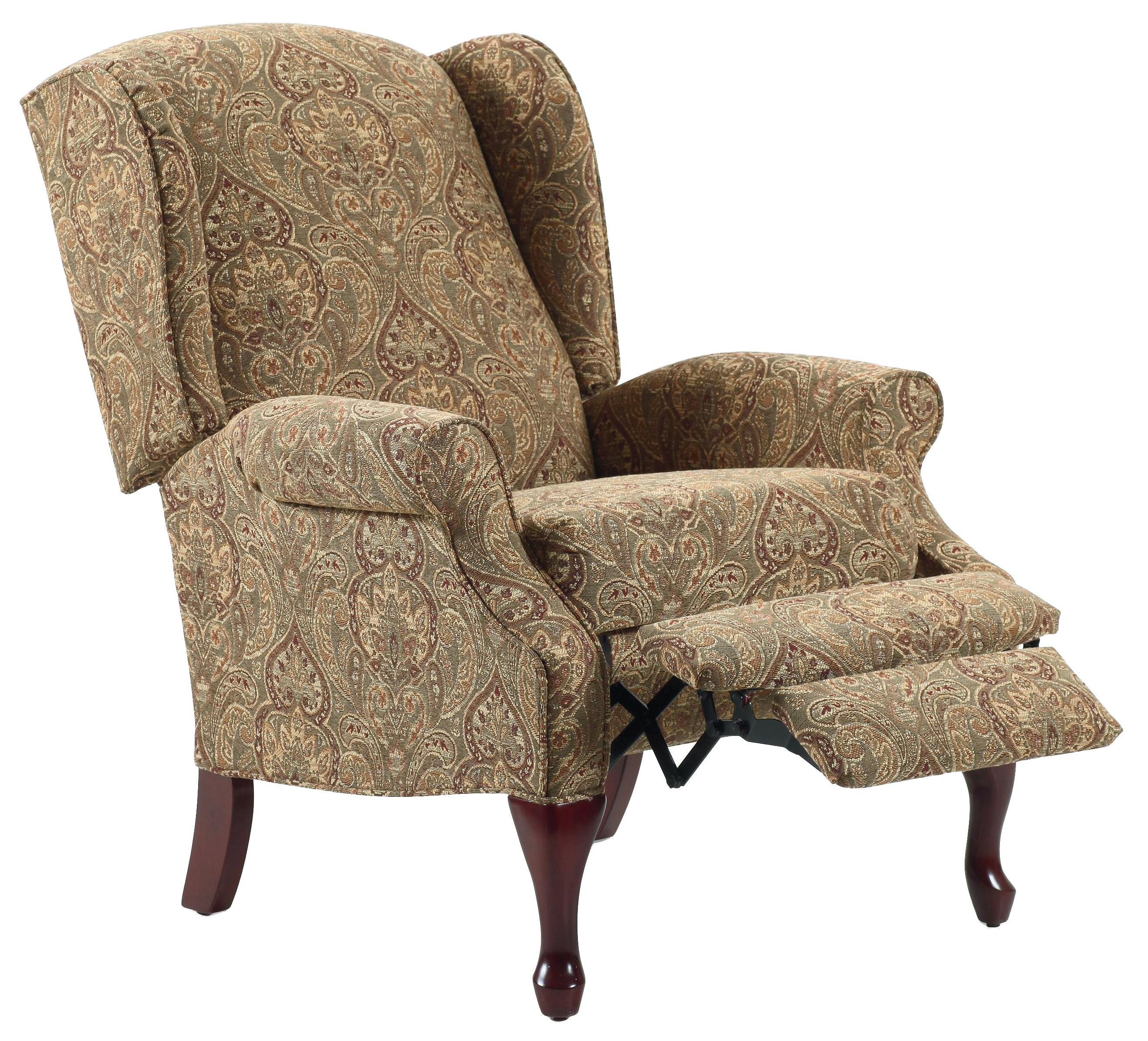 Lane Recliners Hampton Traditional High Leg Recliner in Wing Chair ...