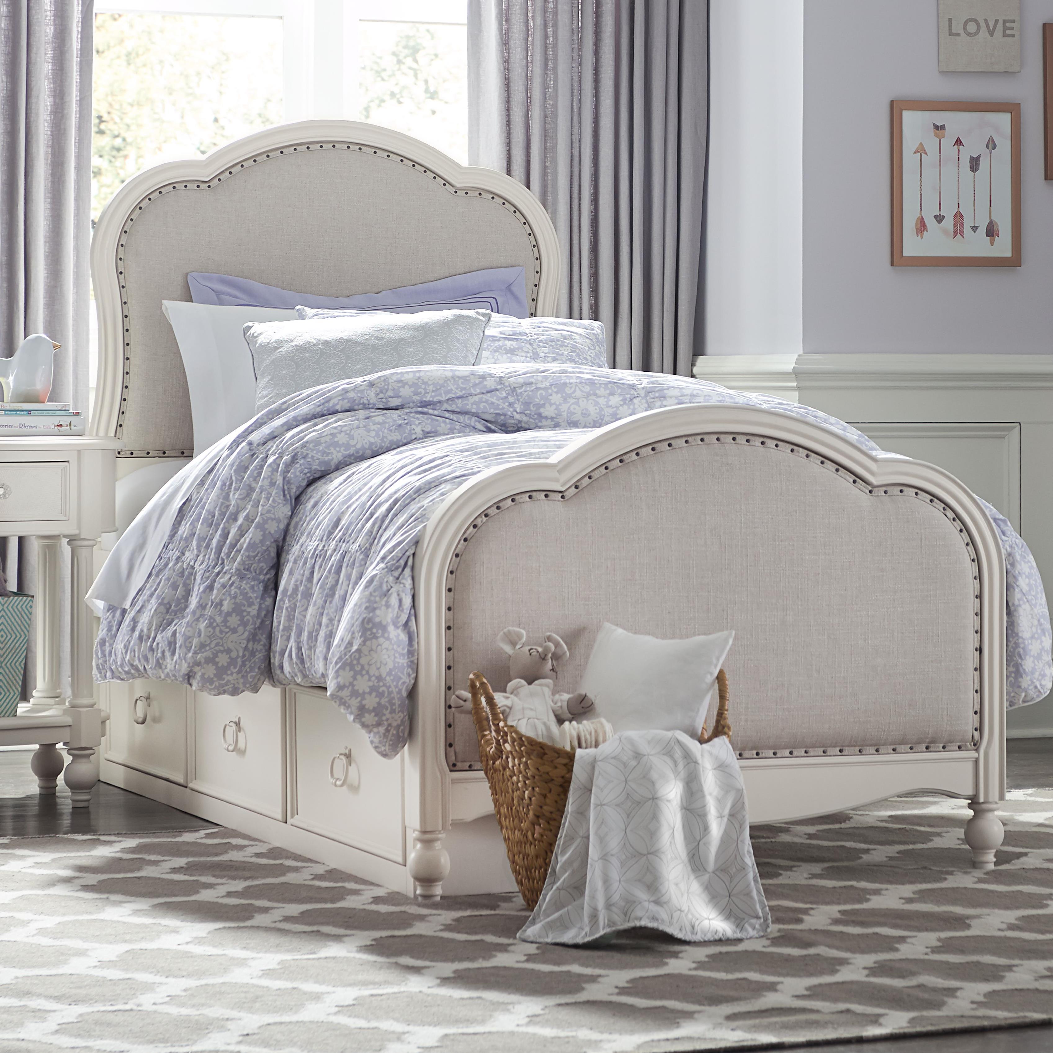 Legacy Classic Kids Harmony Victoria Panel Twin Bed with Upholstered ...