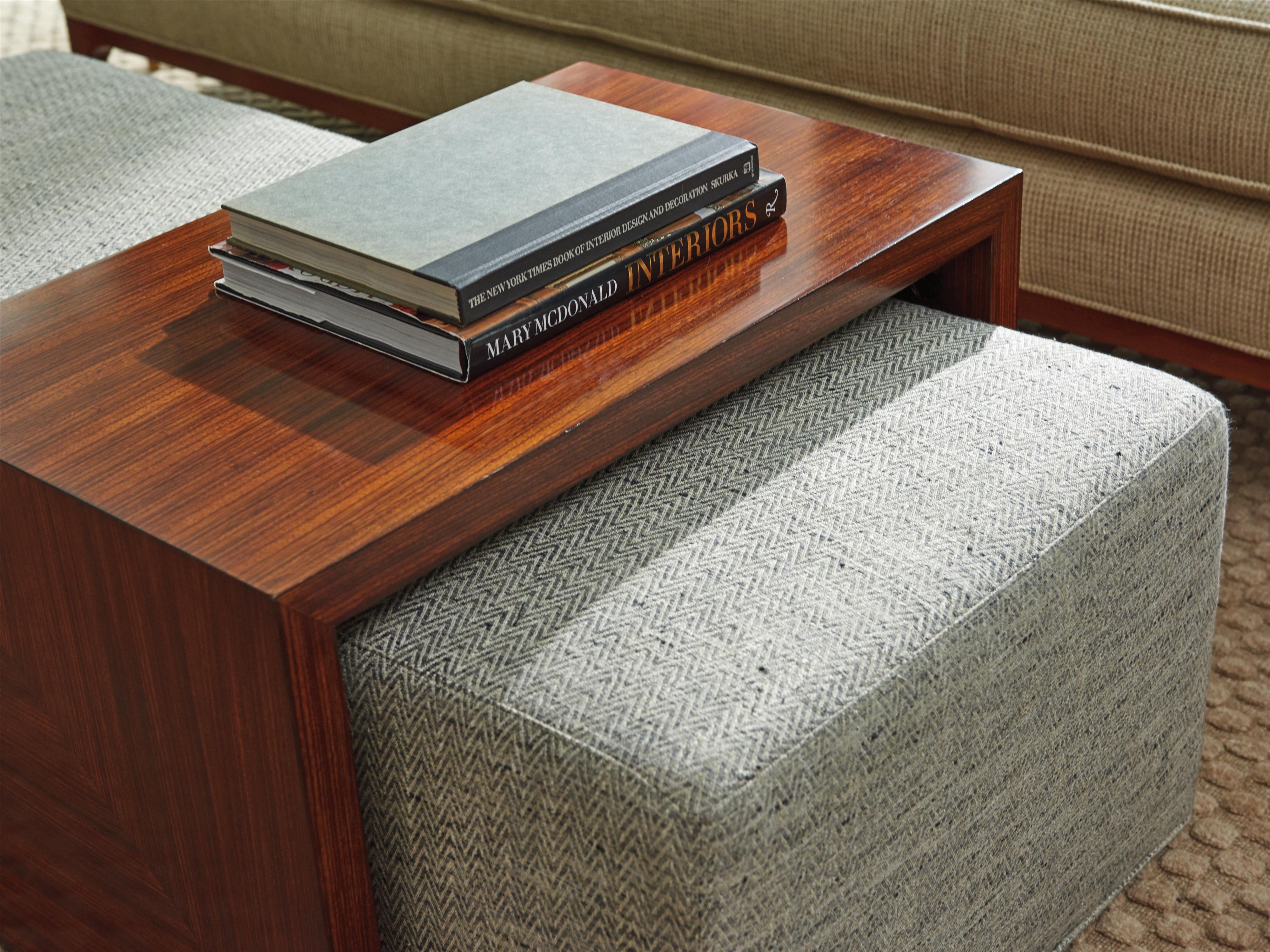 Lexington TAKE FIVE Broadway Cocktail Ottoman with Sliding Wood Tray ...