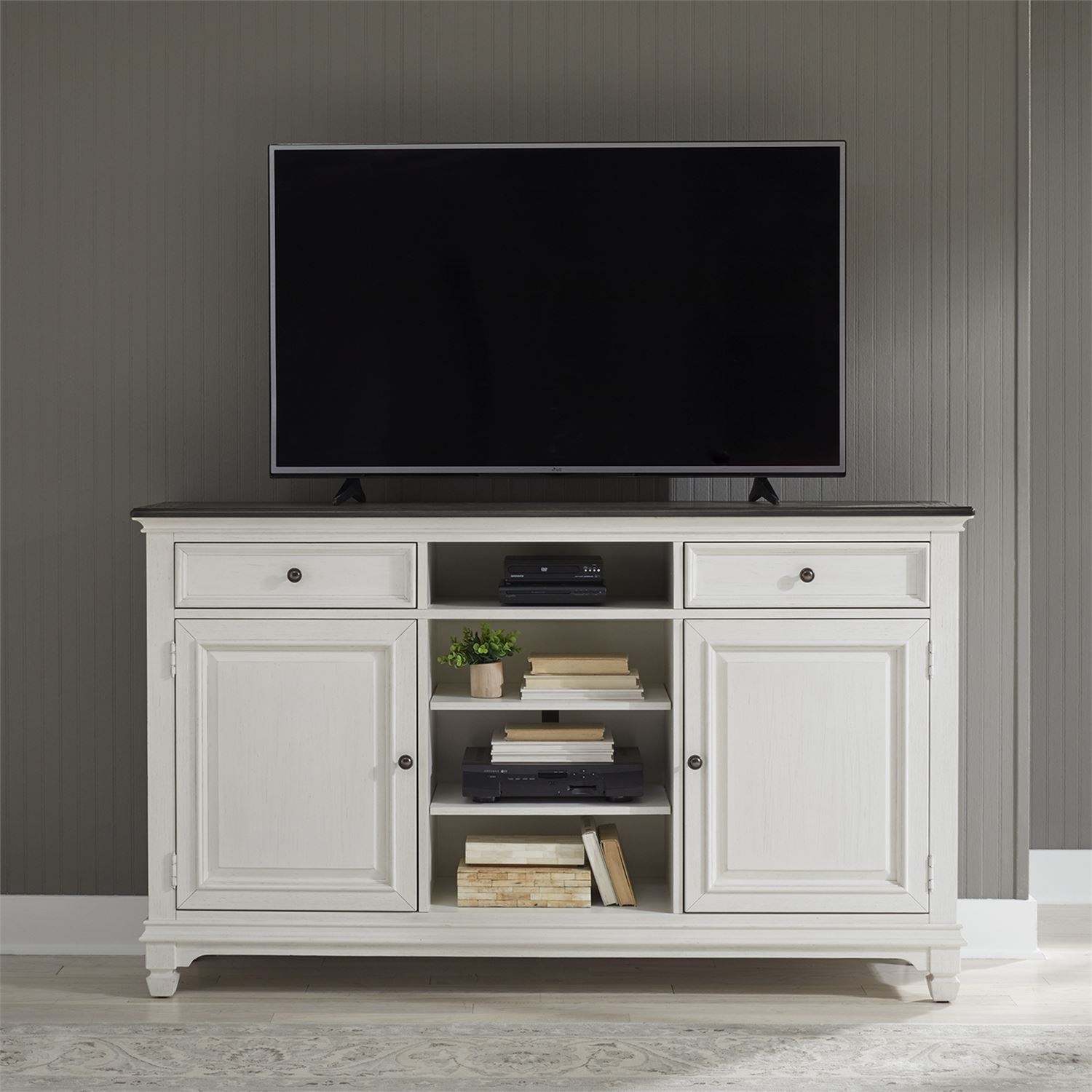 Liberty Furniture Allyson Park Transitional 68" Highboy TV Console ...