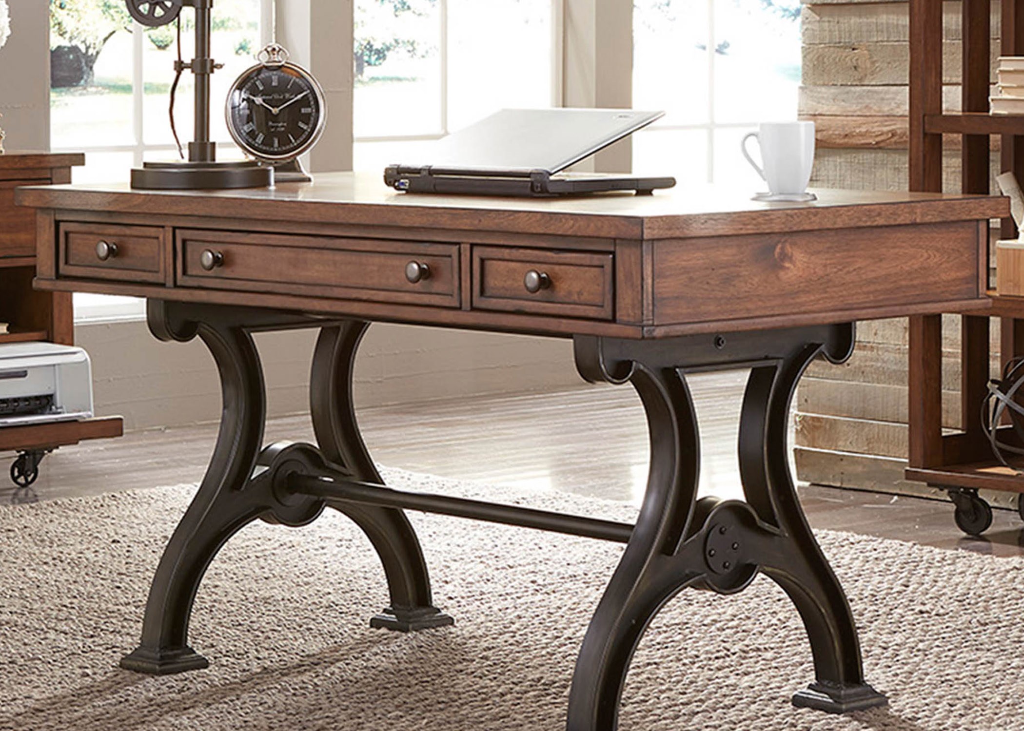 Liberty Furniture Arlington Writing Desk with 3 Dovetail Drawers ...