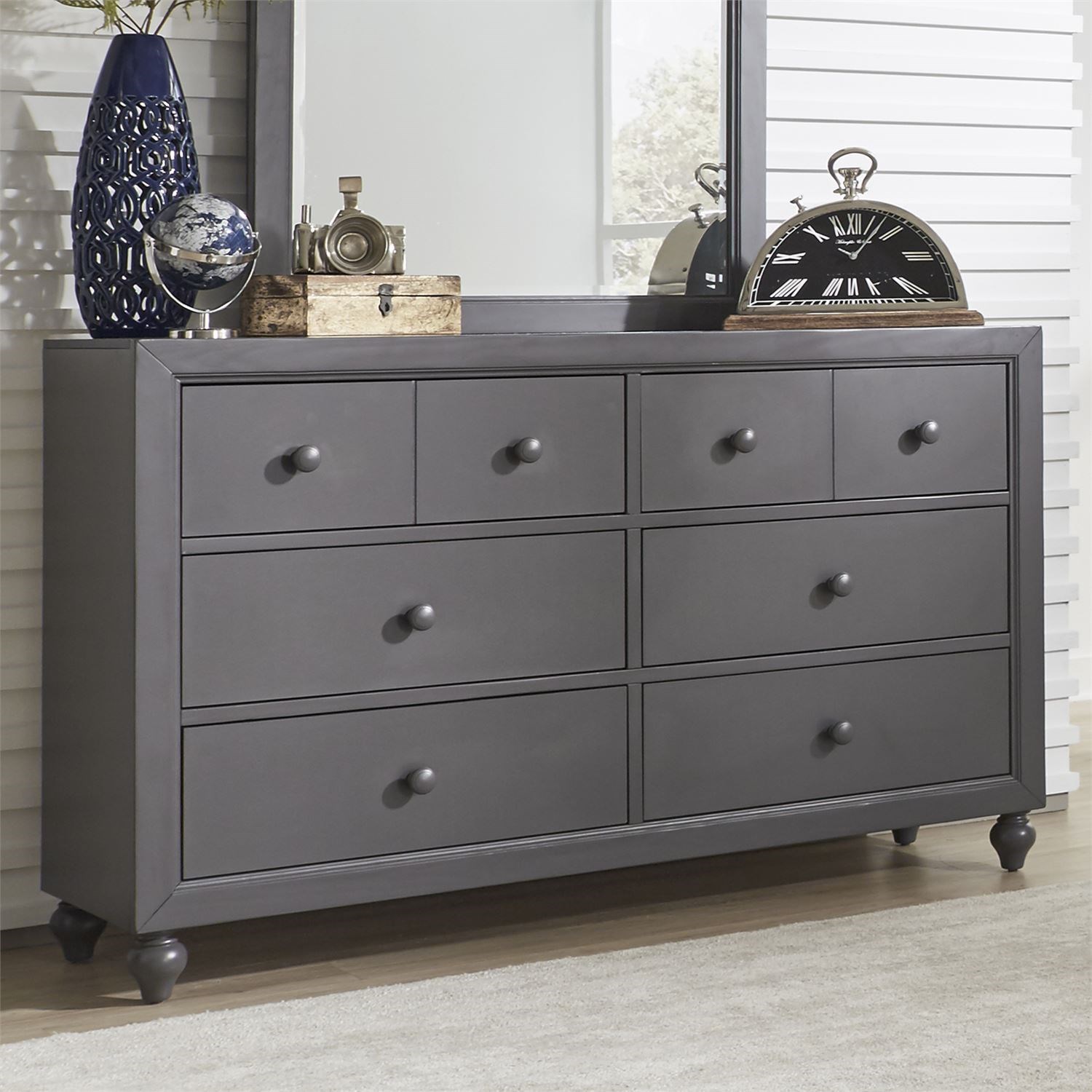 Liberty Furniture Cottage View Cottage Style 6 Drawer Dresser with Bun ...