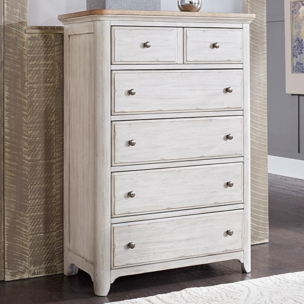 Liberty Furniture Farmhouse Reimagined Relaxed Vintage 5 Drawer Chest ...