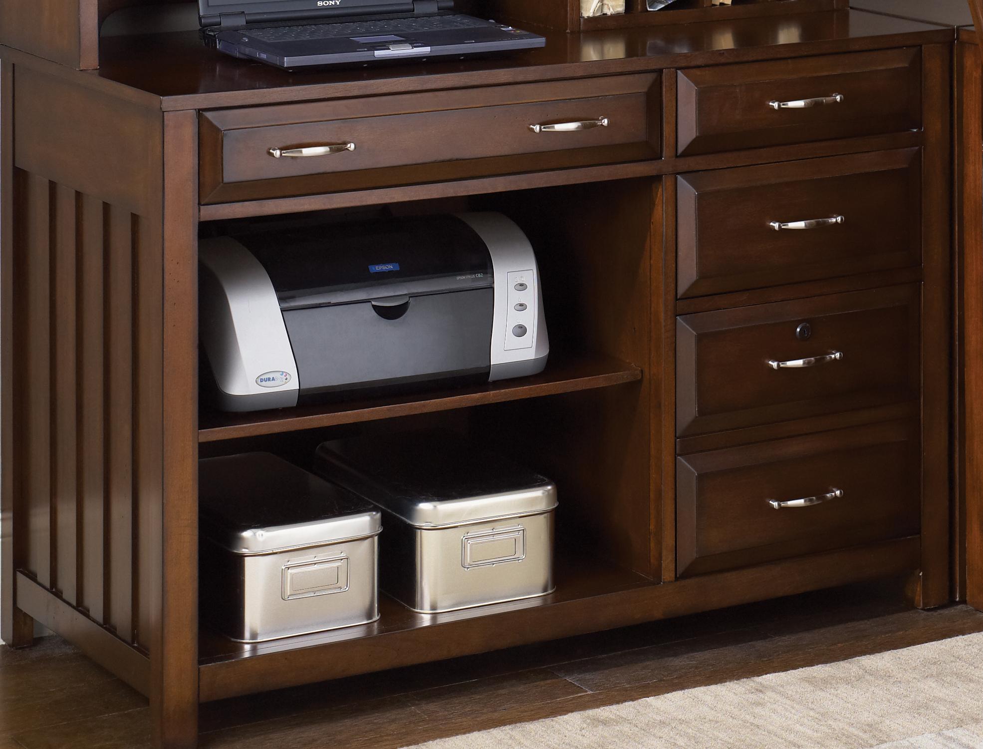 Liberty Furniture Hampton Bay Computer Credenza with Shelves and ...