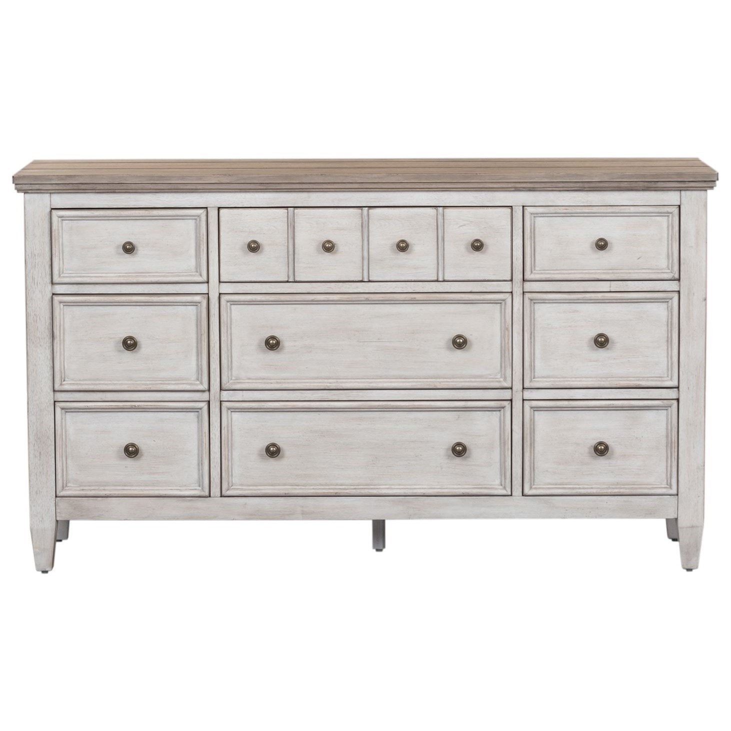 Liberty Furniture Heartland Transitional Two-Toned 9 Drawer Dresser ...
