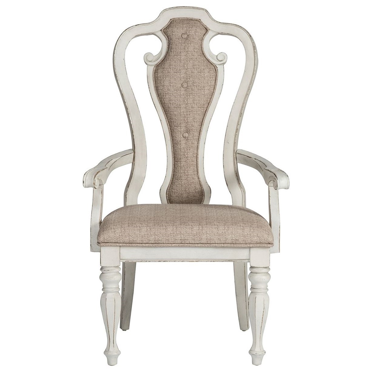 Liberty Furniture Magnolia Manor Splat Back Arm Chair with Upholstered ...