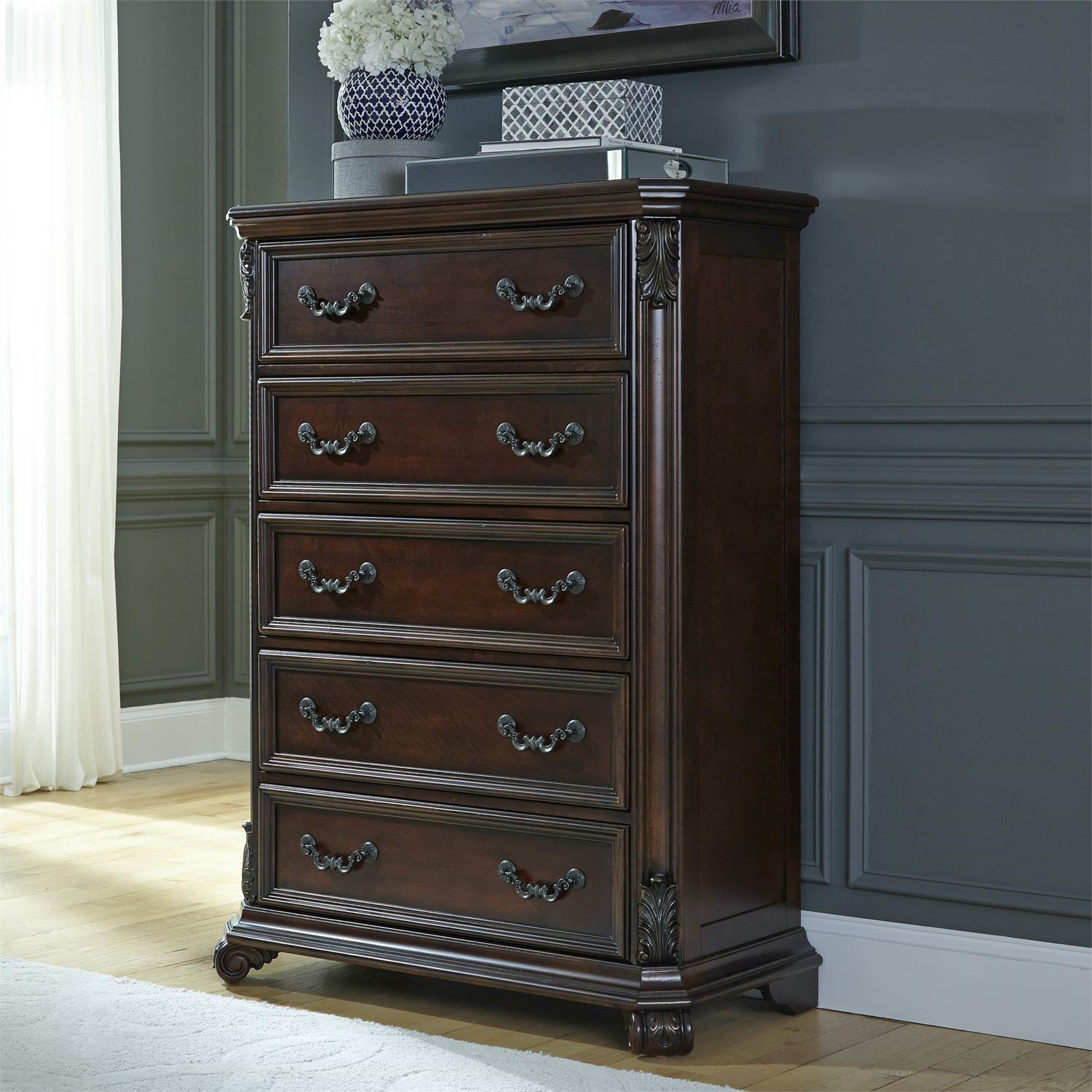 Liberty Furniture Messina Estates Classic 5 Drawer Bedroom Chest ...