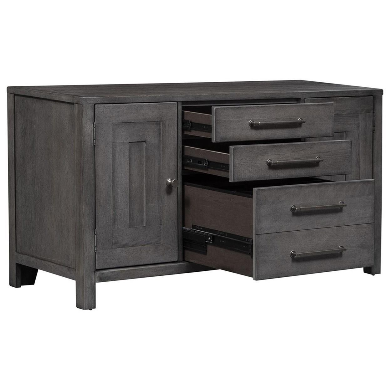 Liberty Furniture Modern Farmhouse Contemporary Office Storage Credenza ...