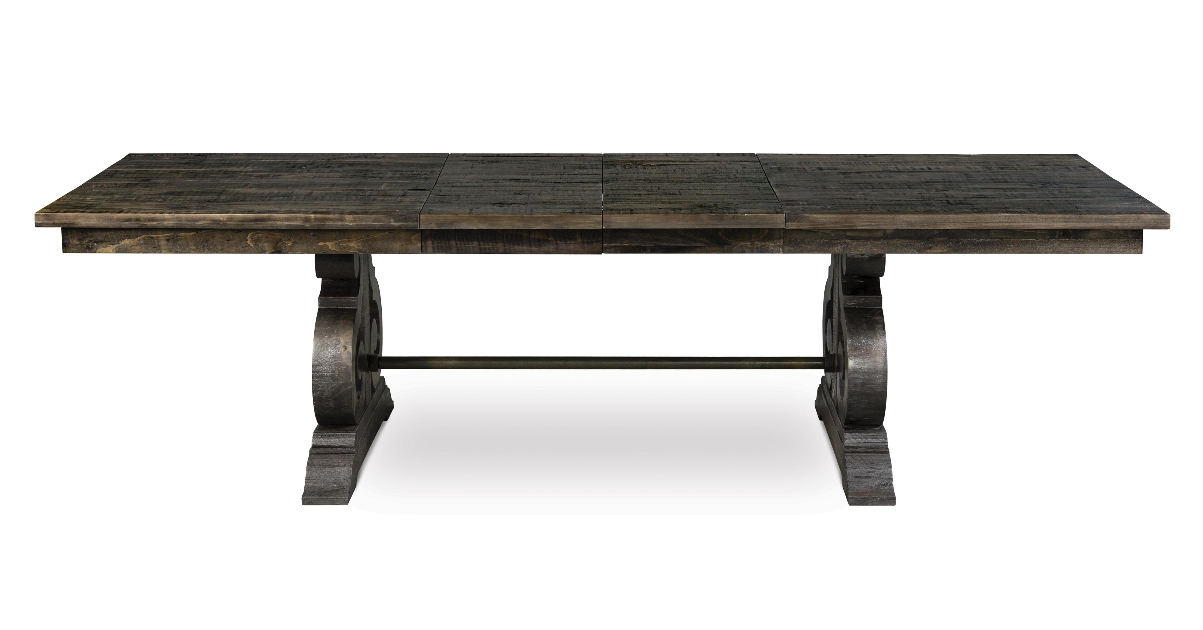 Magnussen Home Bellamy Transitional Double Pedestal Dining Table with ...