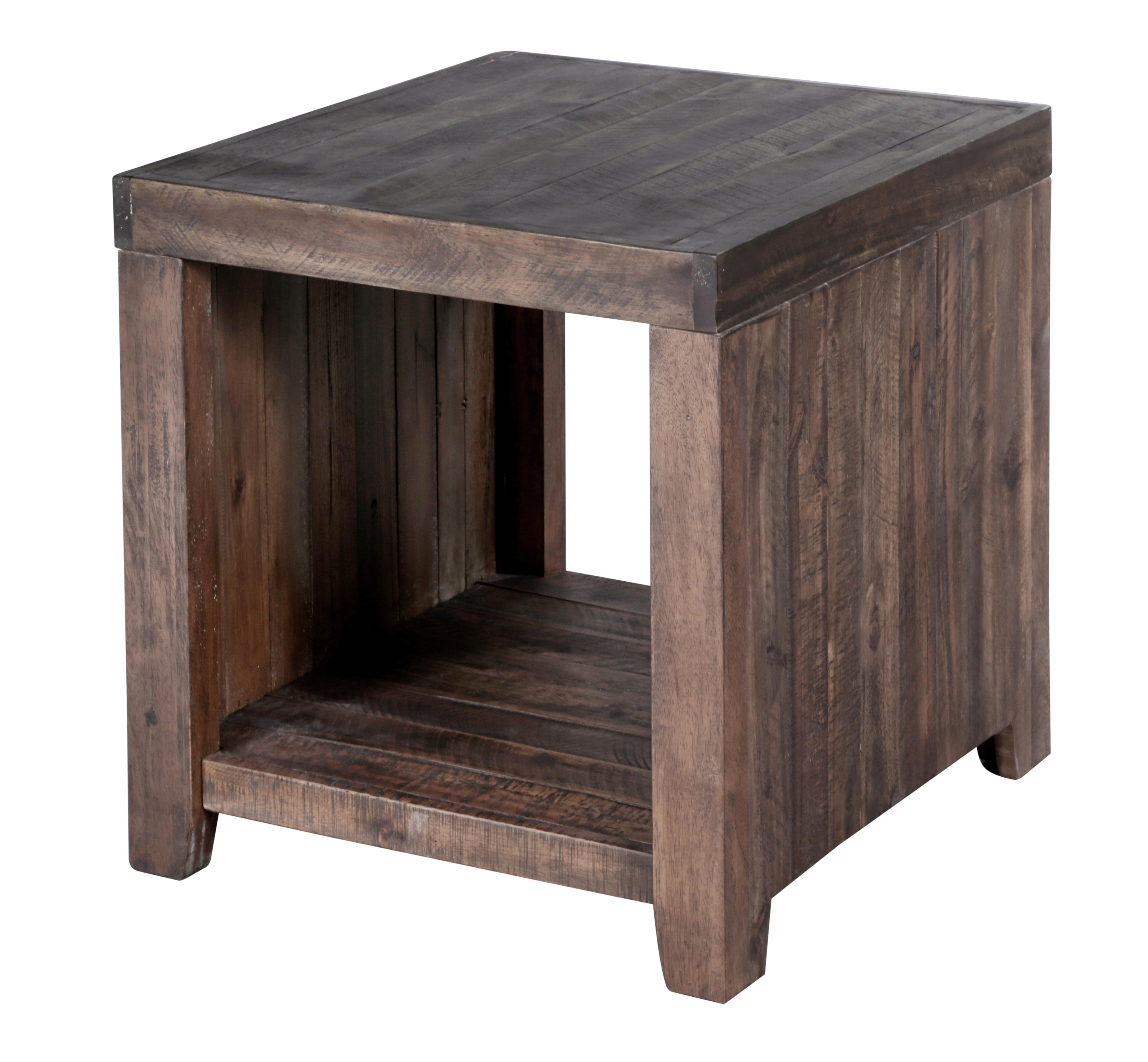 Magnussen Home Caitlyn Rustic Rectangular End Table with One Shelf ...