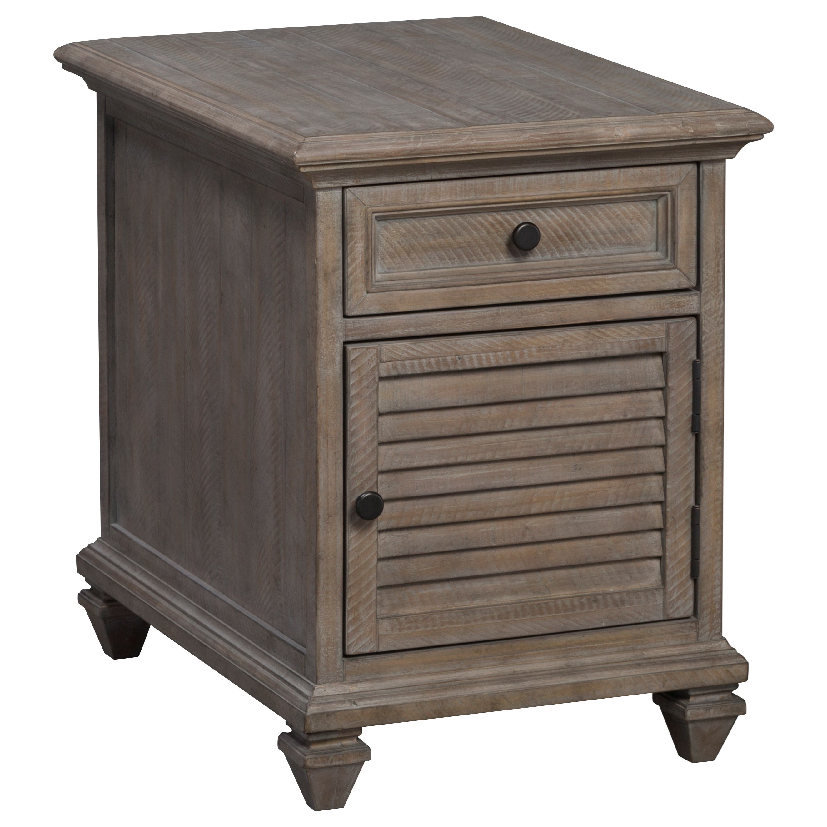 Magnussen Home Lancaster Rustic Drawer Chairside End Table with ...