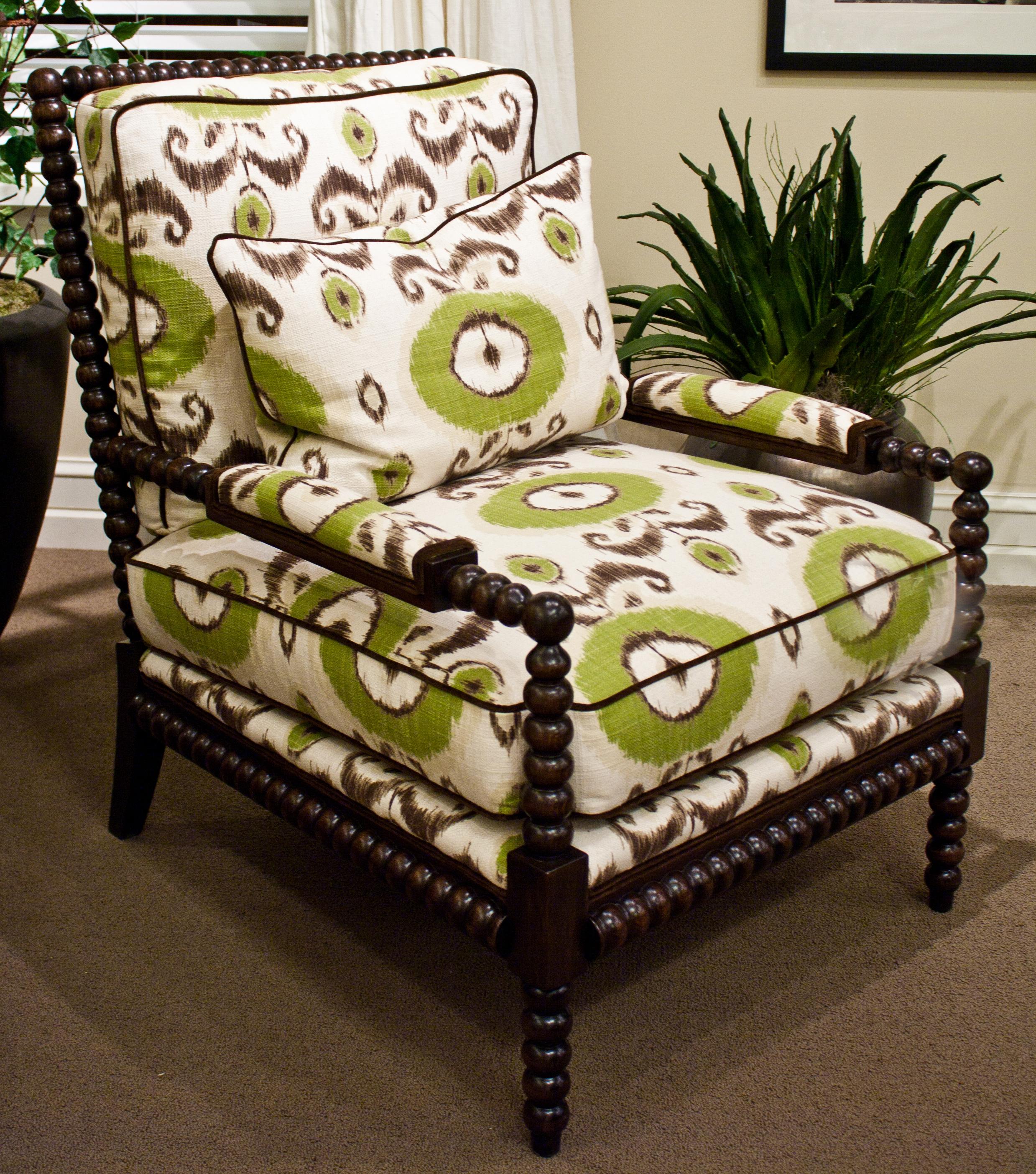 Massoud Massoud Chairs Exposed Turned Wood Arm Chair | Howell Furniture ...