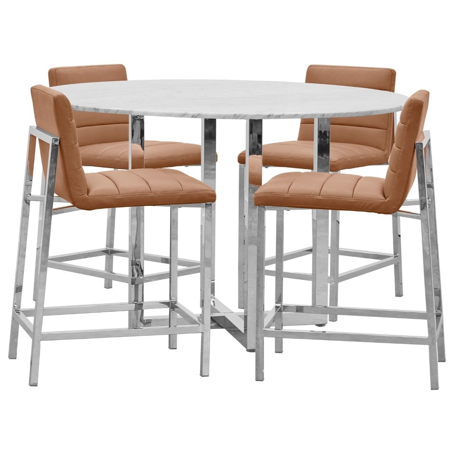 Modus International Amalfi Metal Back Counter Stool in Cognac | Reeds ...