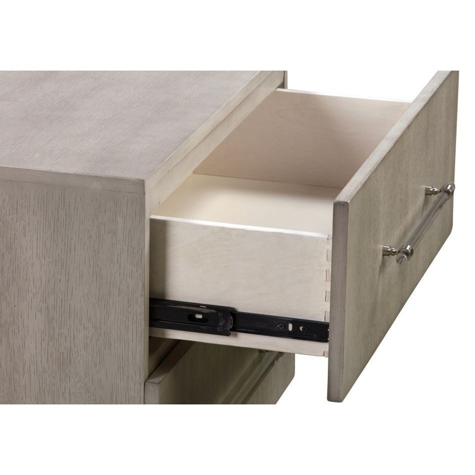 Modus International Argento Contemporary Nightstand with Metal Legs ...