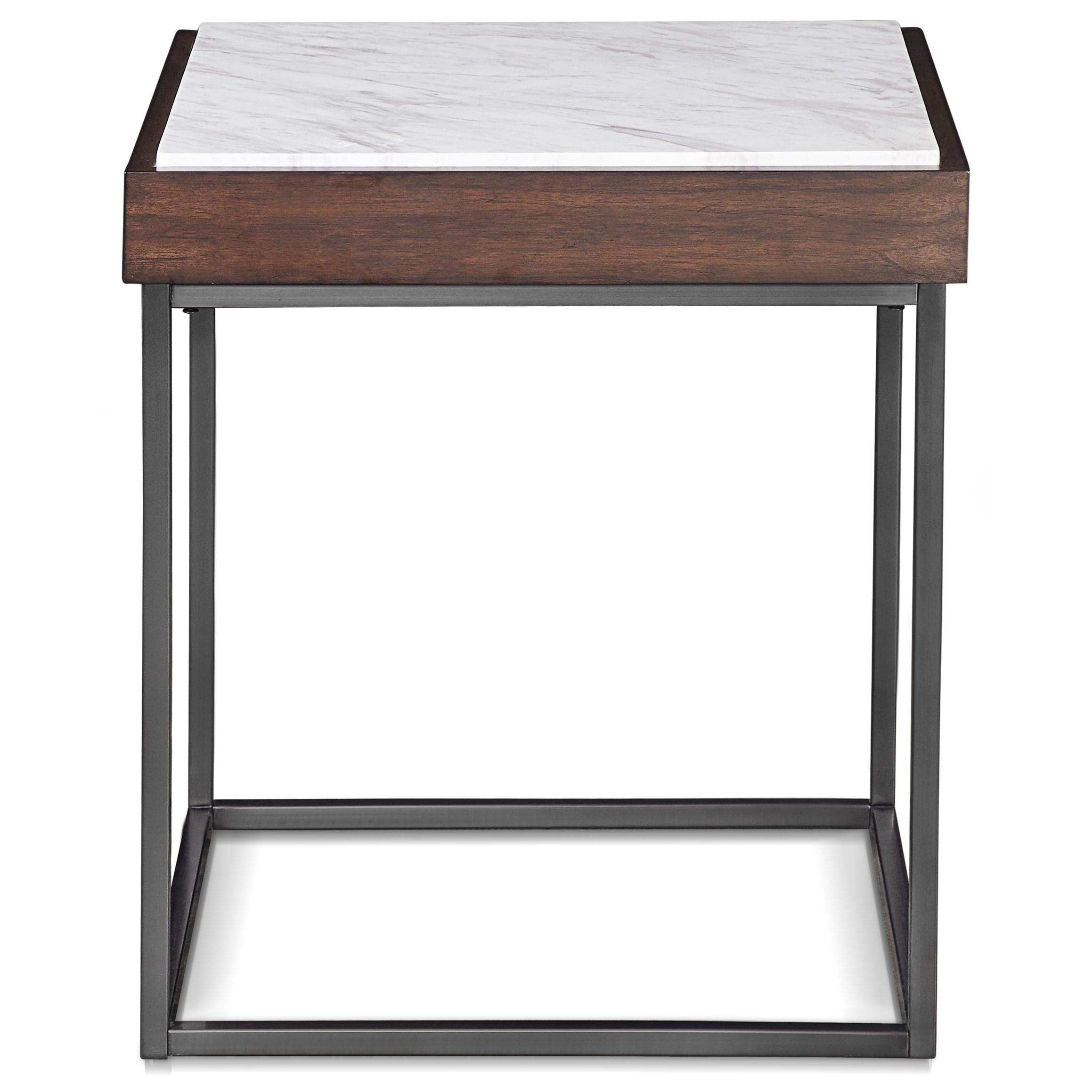 Modus International Ennis Contemporary End Table with Marble Top ...