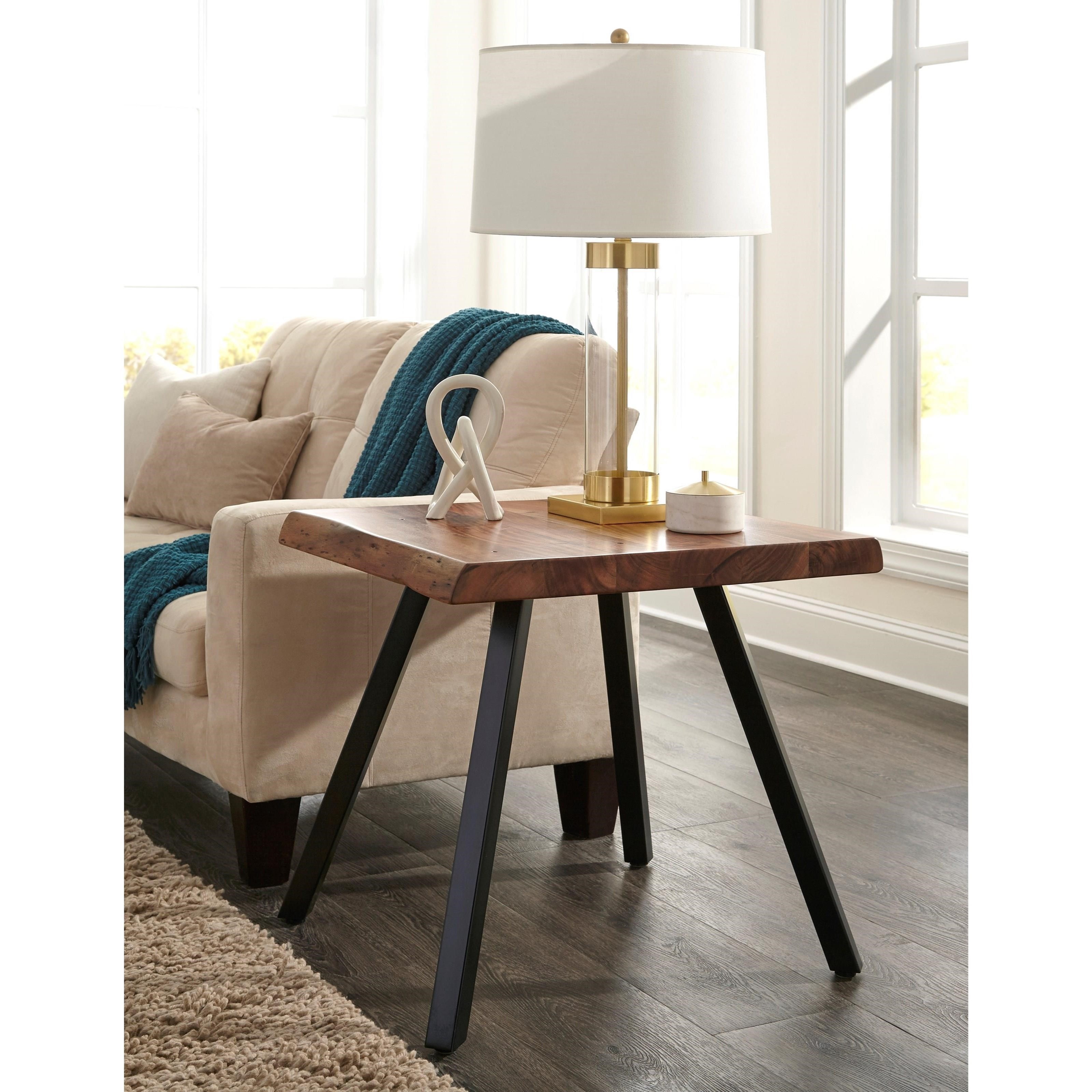Modus International Reese Square Live Edge Acacia End Table | Reeds ...