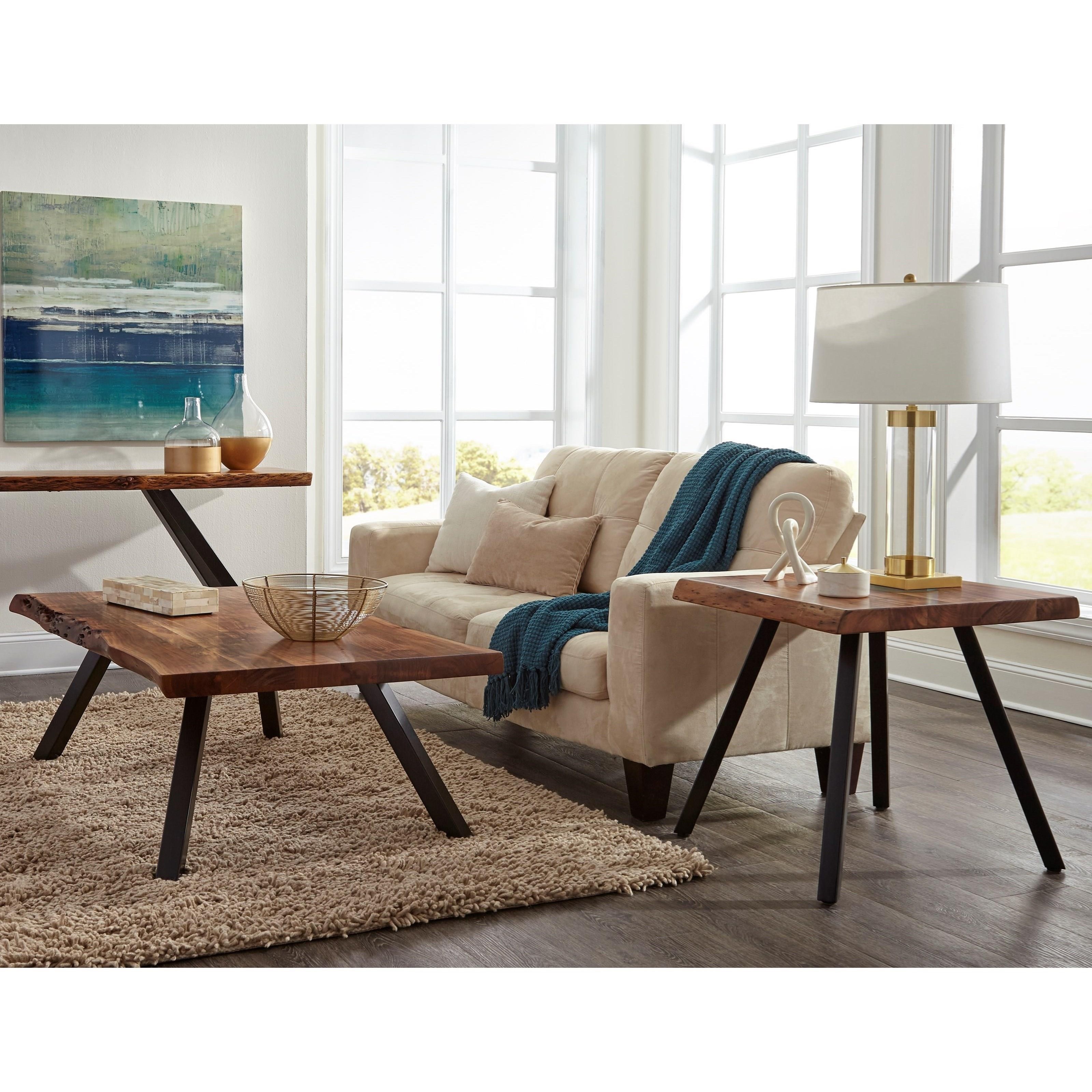 Modus International Reese Square Live Edge Acacia End Table | Reeds ...