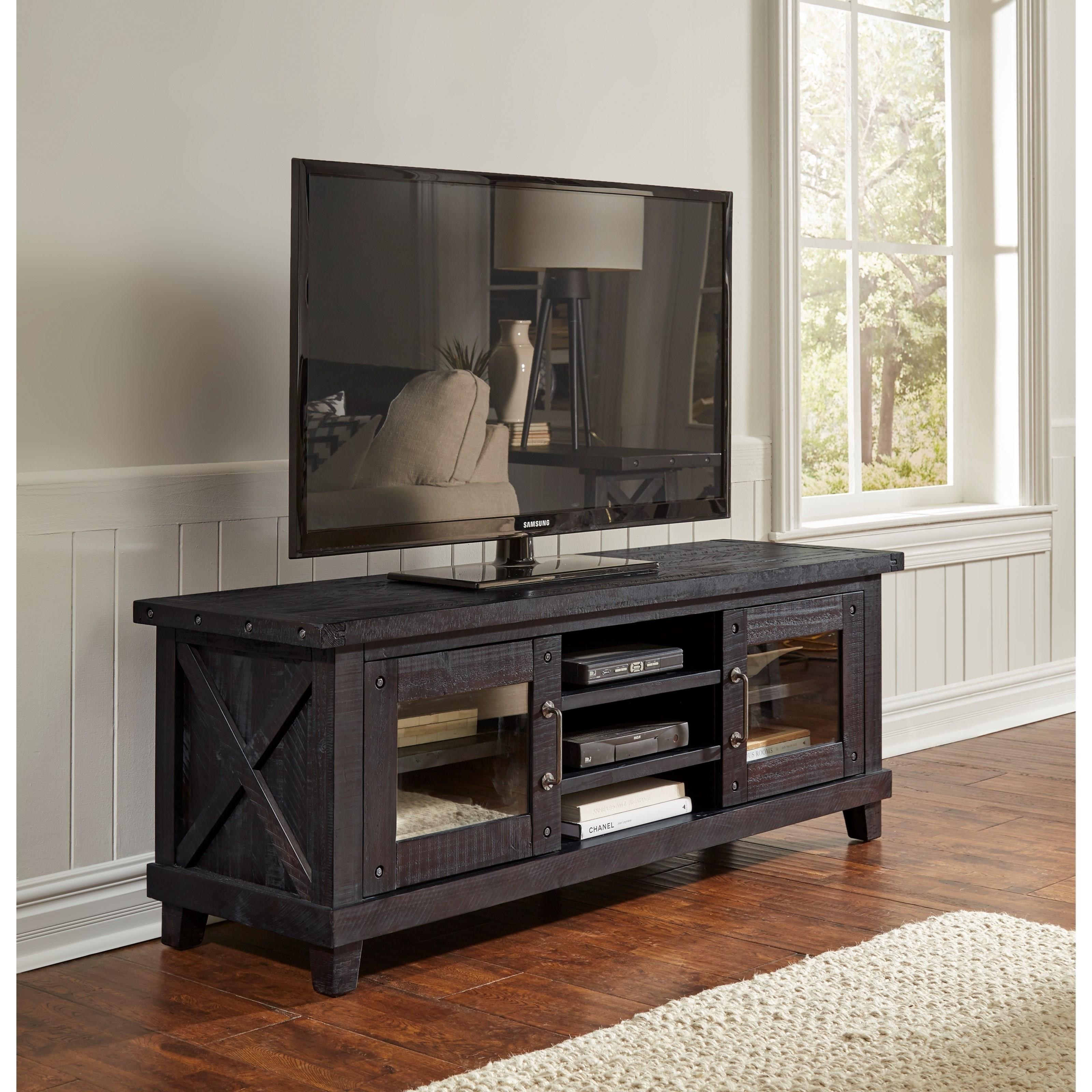 Rustic Wood Media Console at Amy Kugler blog
