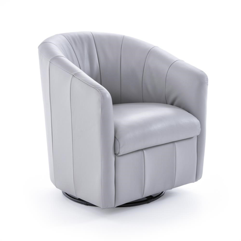 Natuzzi Italian Leather Swivel Chair at Alana Tebbutt blog