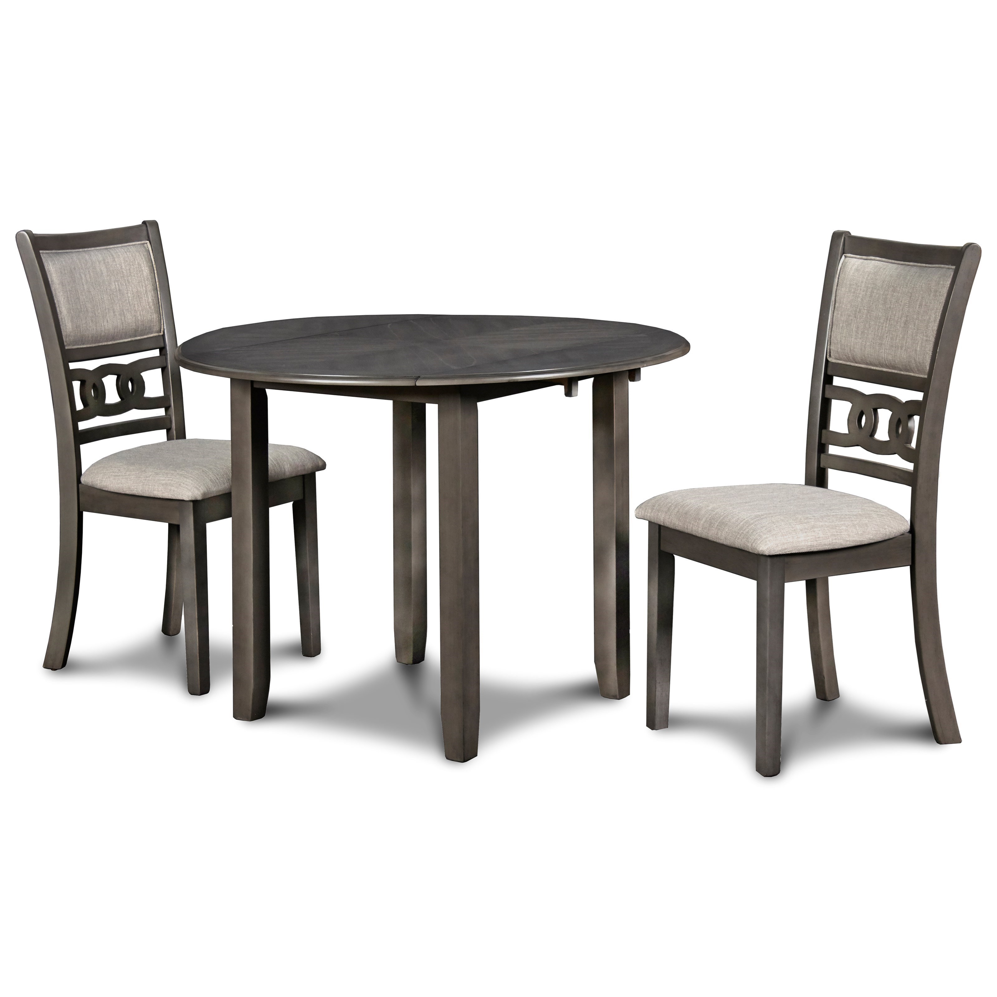 New Classic Furniture Gia D1701-40S-GRY Contemporary 3-Piece Table and ...