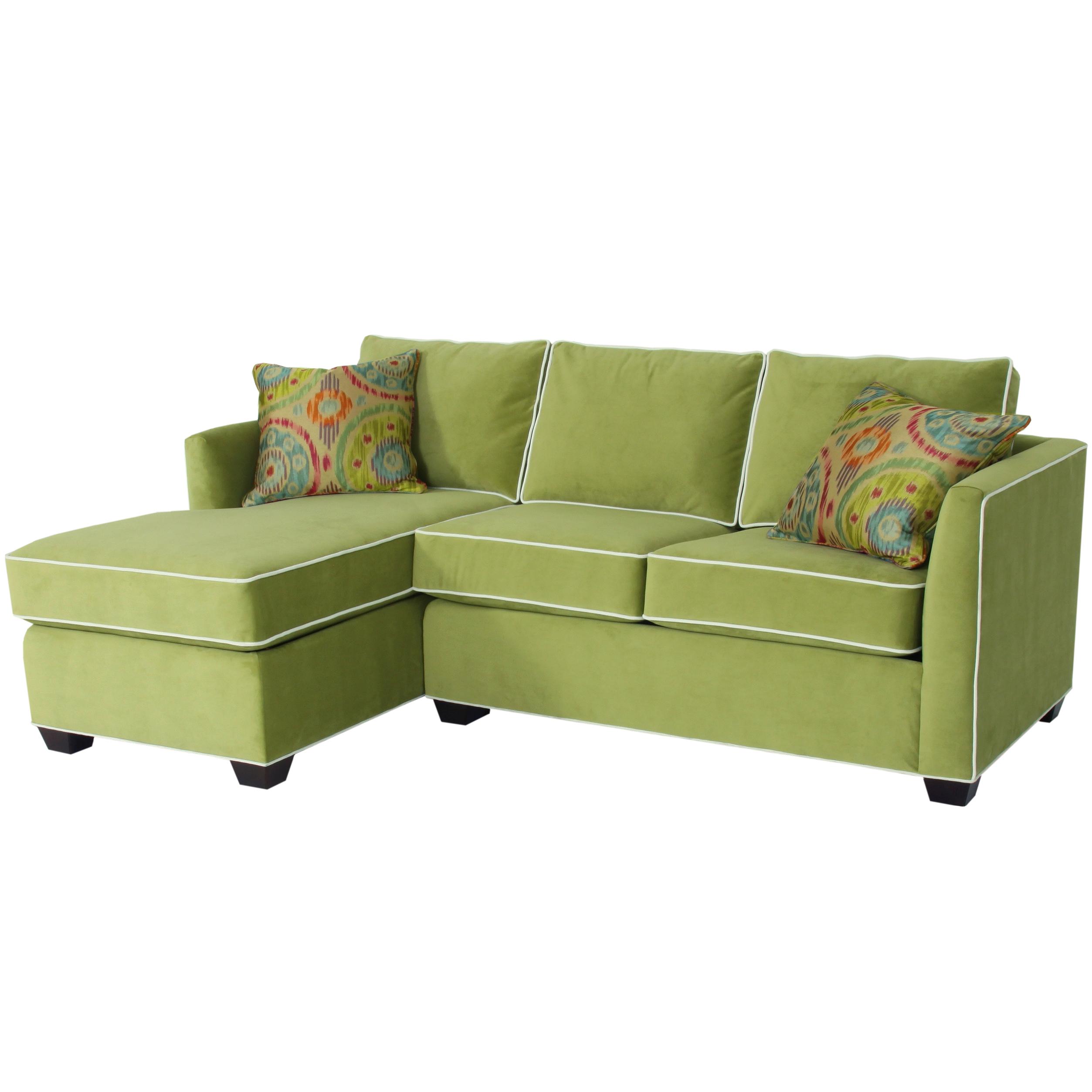 Norwalk Heather Contemporary Sectional With Track Arms and Welting ...