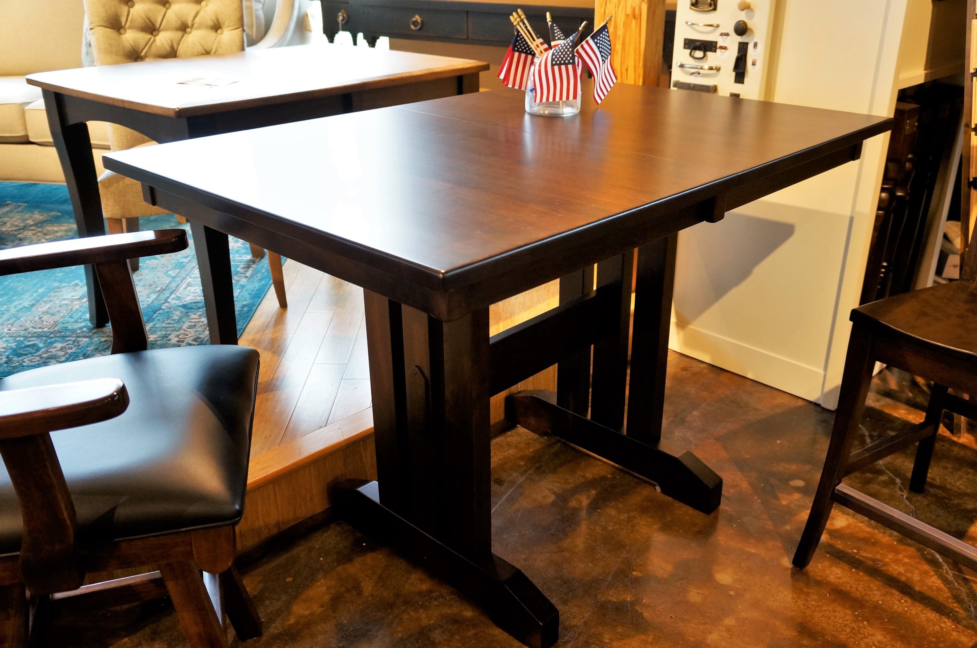 Oakwood Industries Casual Dining 11602 Mini Mission Trestle Table ...