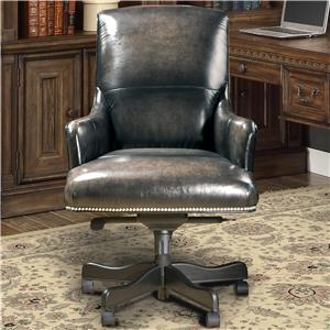 Parker House Prestige Traditional Leather Desk Chair with Nailhead Trim ...