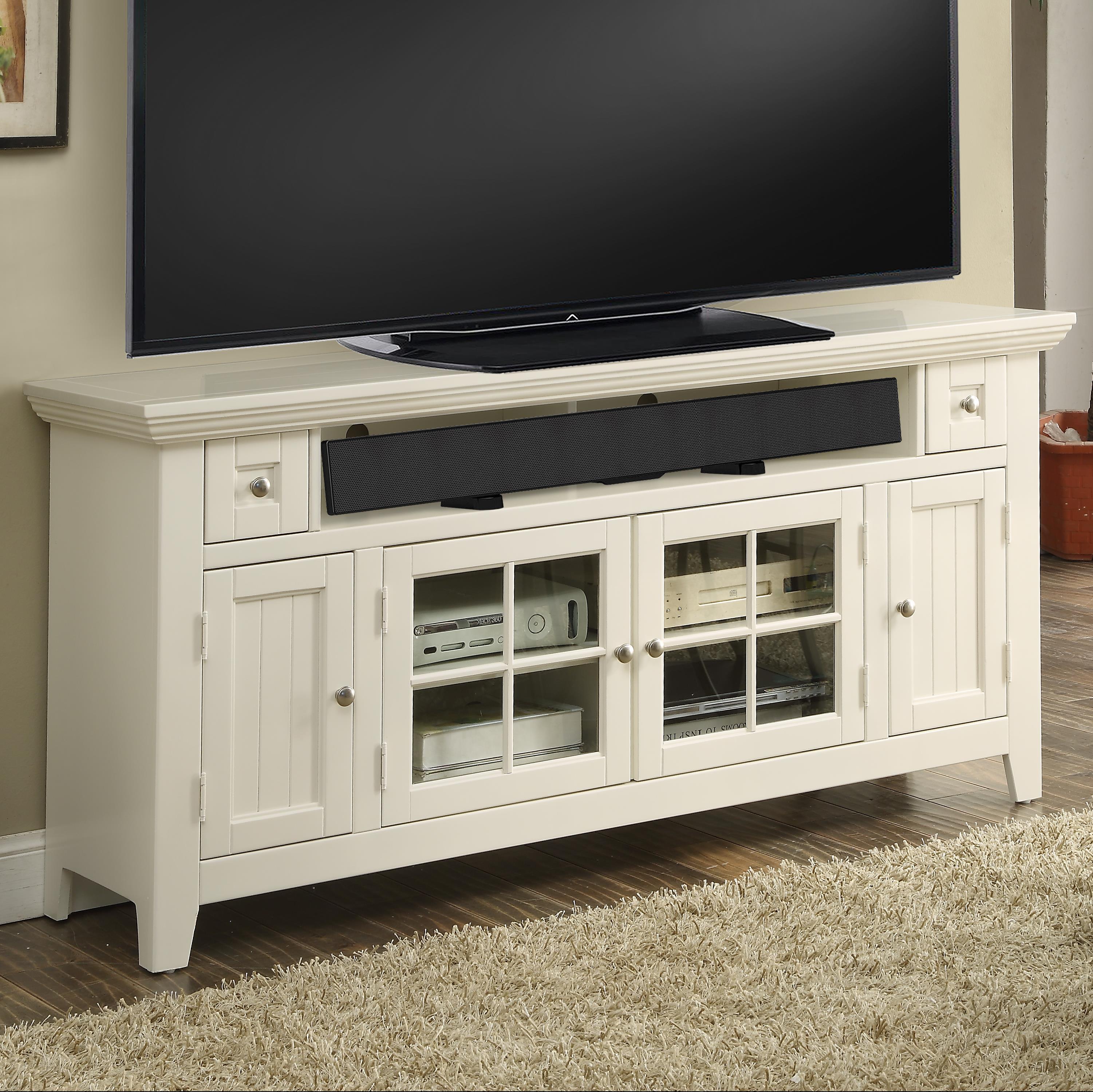 Parker House Tidewater 62" TV Console with Four Doors and Sound Bar ...