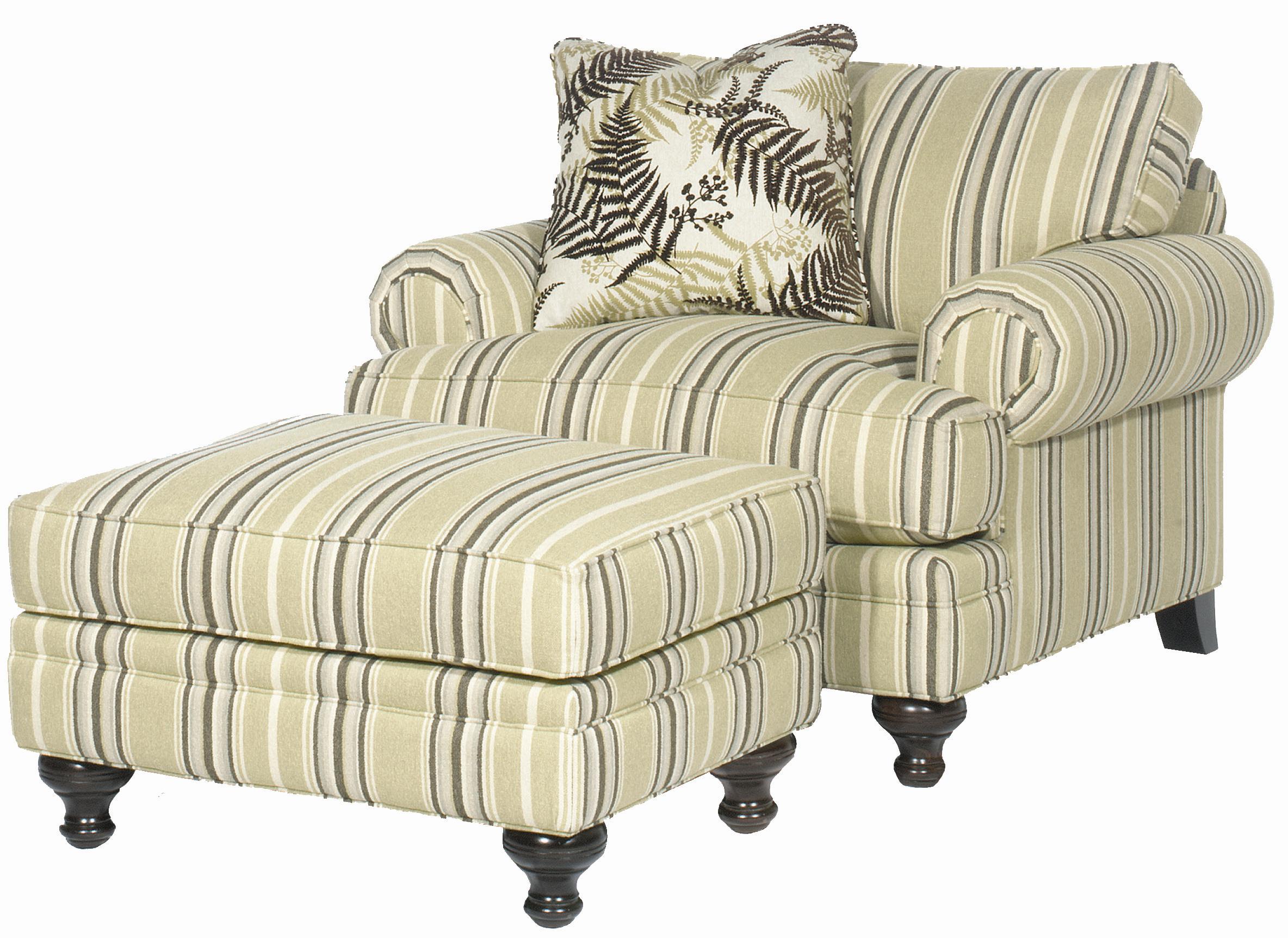 Paula Deen By Craftmaster P709900 Rolled Arm Chair And Ottoman Set Furniture Barn Chair 