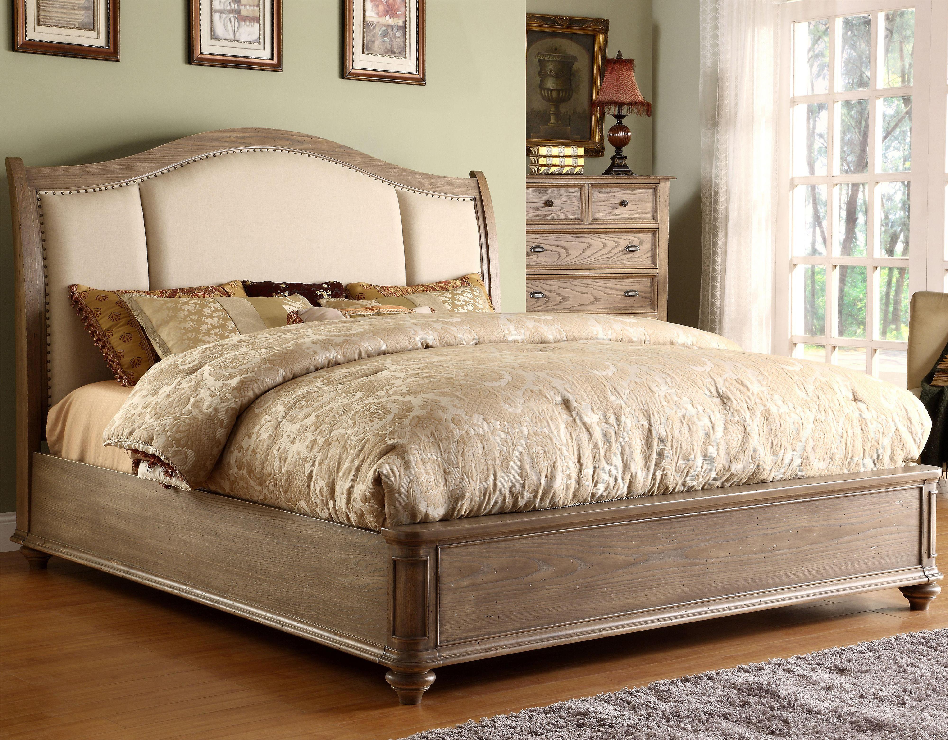 Riverside Furniture Coventry Full/Queen Upholstered Sleigh Headboard ...