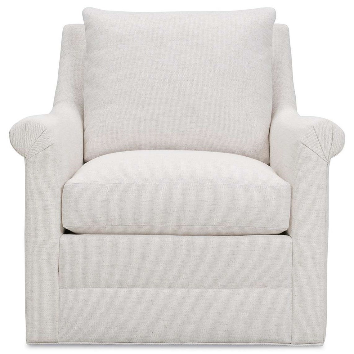 Robin Bruce Penelope Transitional Swivel Chair with Rolled Arms | Reeds ...